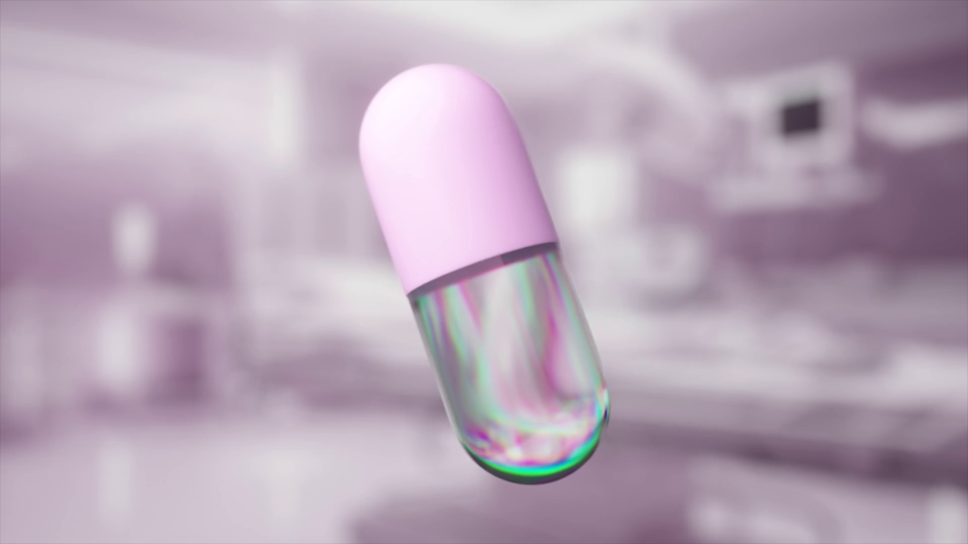 3d Capsule With Holographic Base Floats In Stock Motion Graphics SBV ...