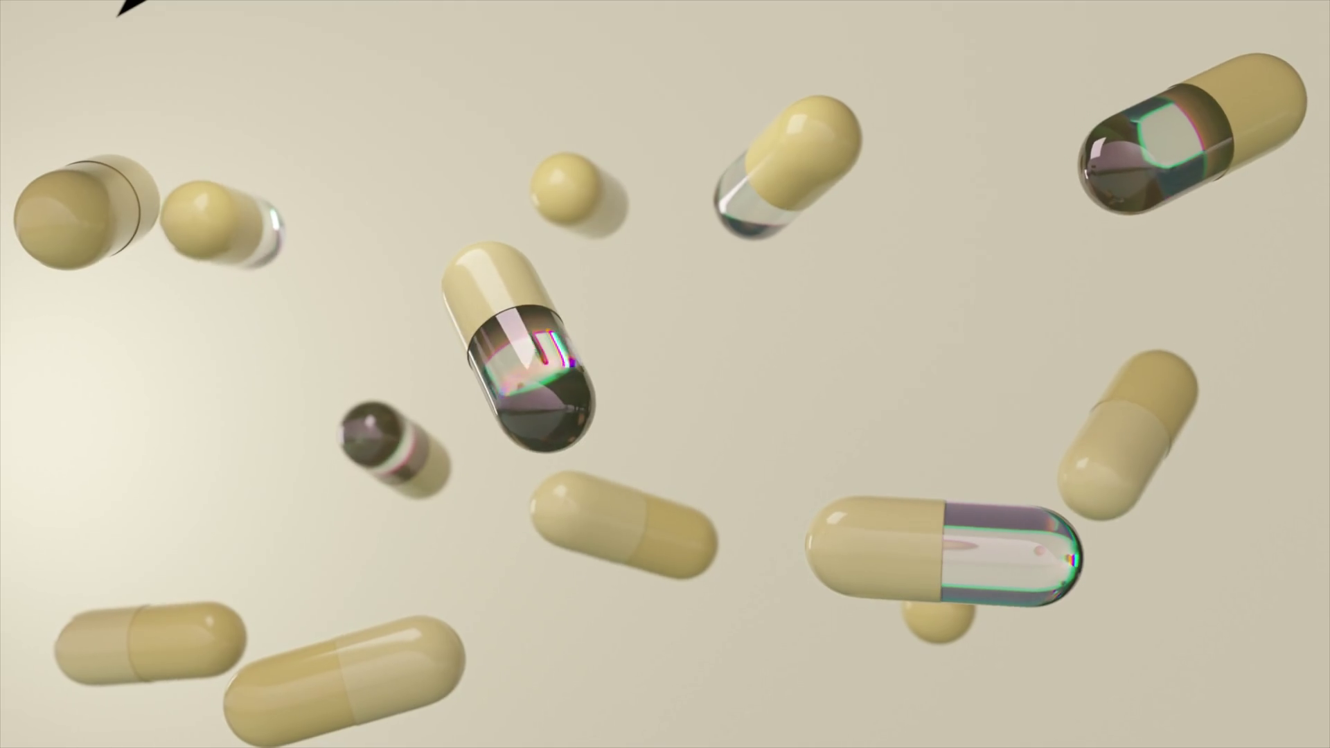 Beige Capsules With Reflective Details On Stock Motion Graphics SBV ...