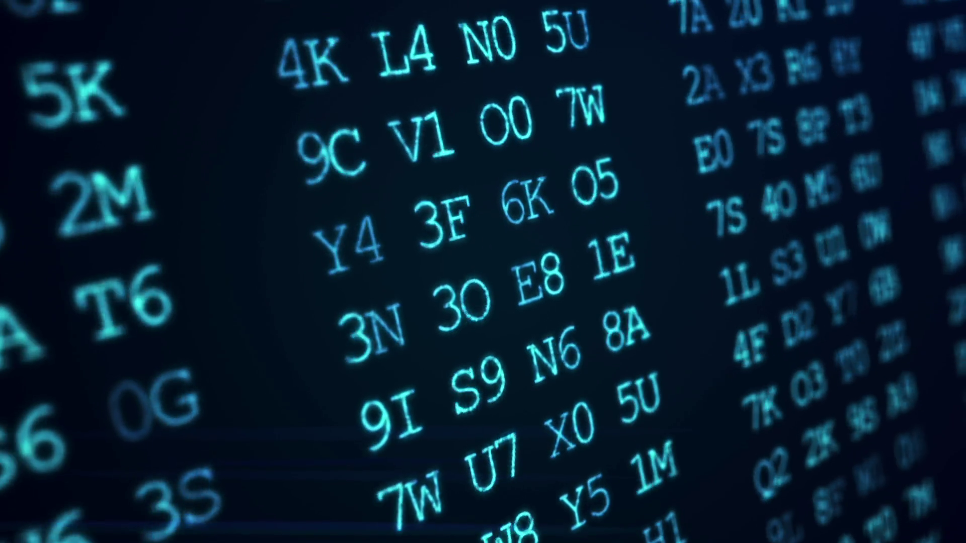 Hexadecimal Abstract Blue Code Running Up Stock Motion Graphics SBV ...