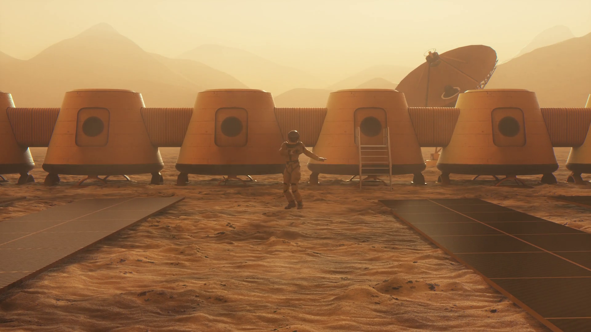 Astronaut On Planet Mars Performing Dance At Stock Motion Graphics SBV ...