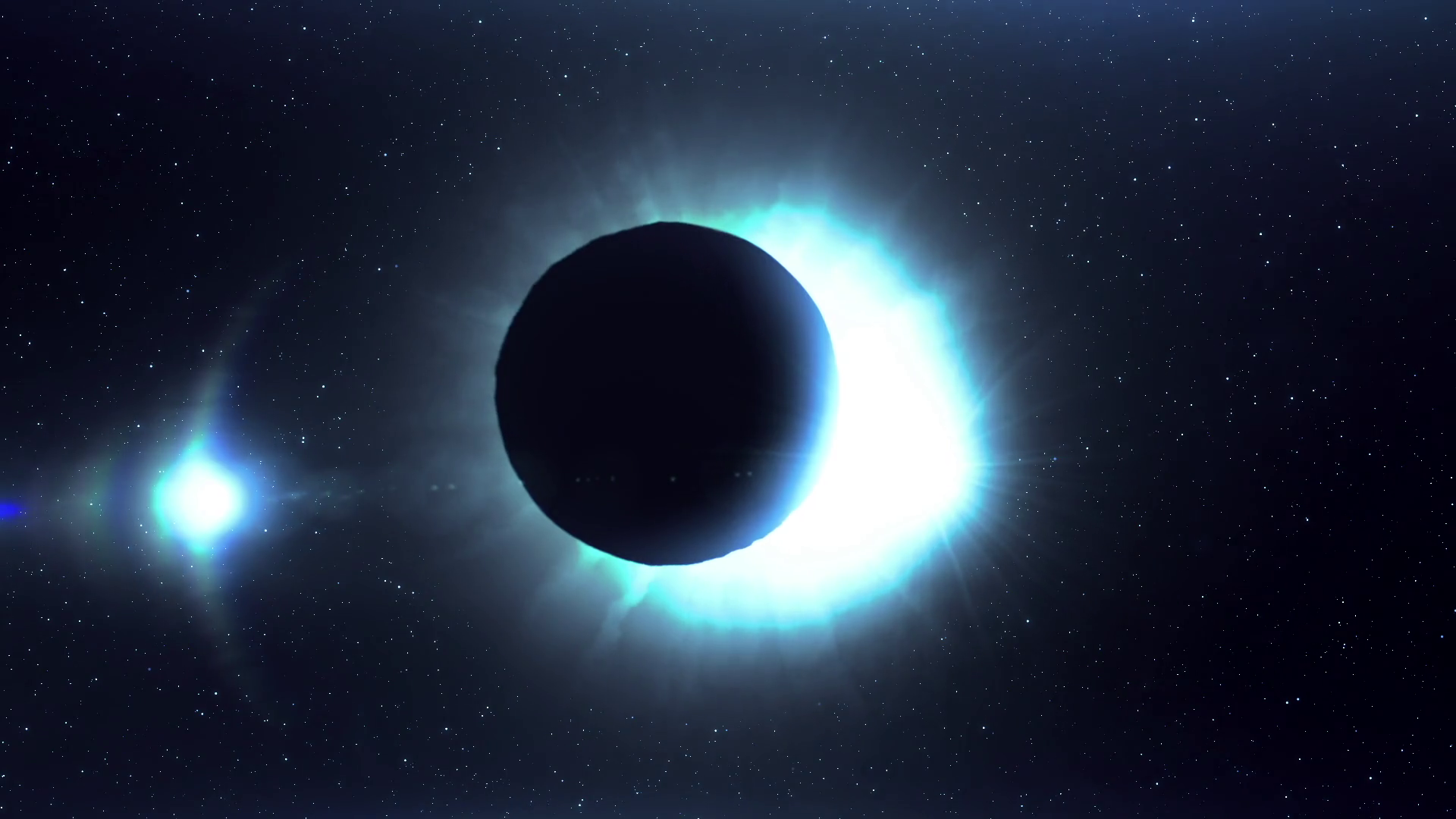 Blue Futuristic Solar Eclipse In Space Stock Motion Graphics SBV ...