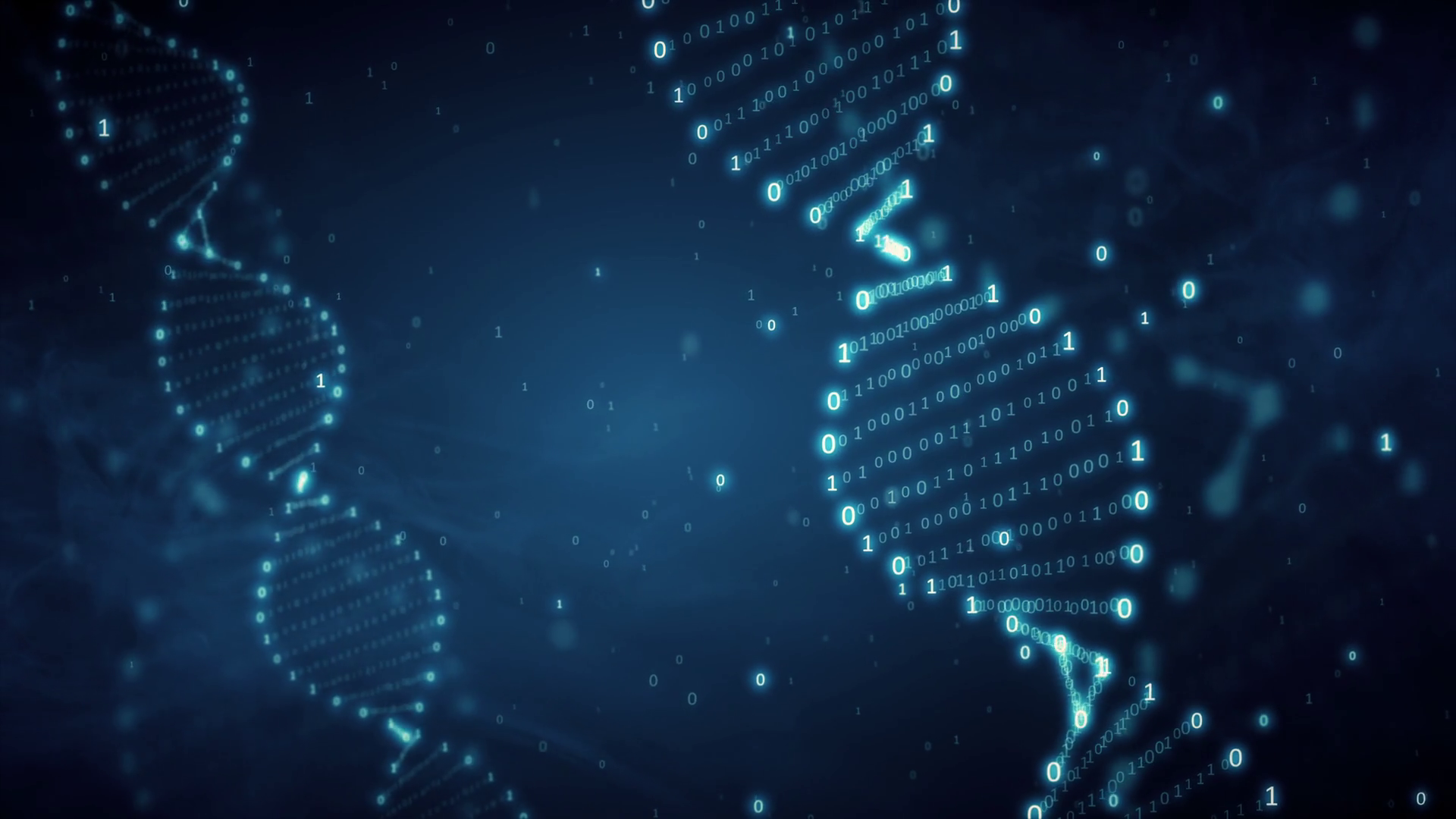 Dna From Binary Code On Blue Background With Stock Motion Graphics SBV ...