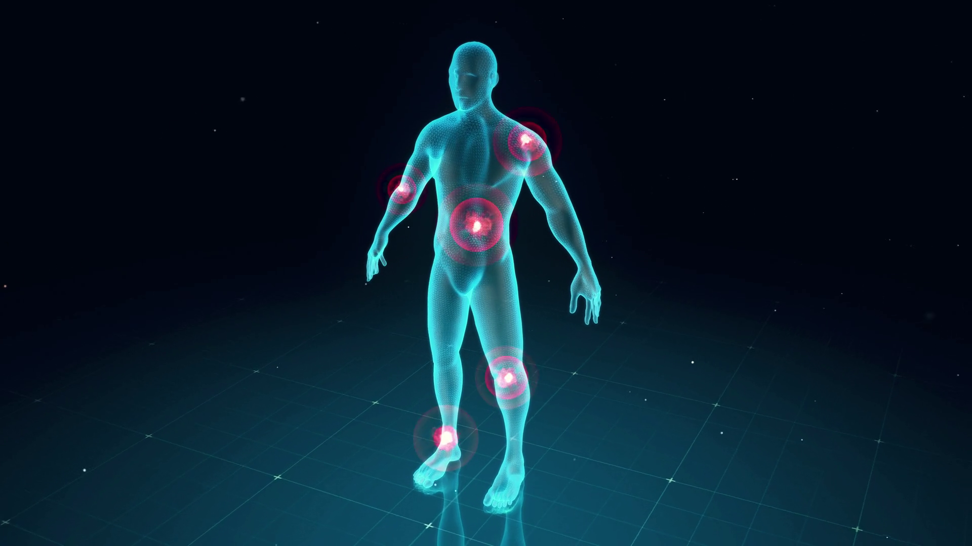 Digital Human Body With Visible Pain In Stock Motion Graphics SBV ...