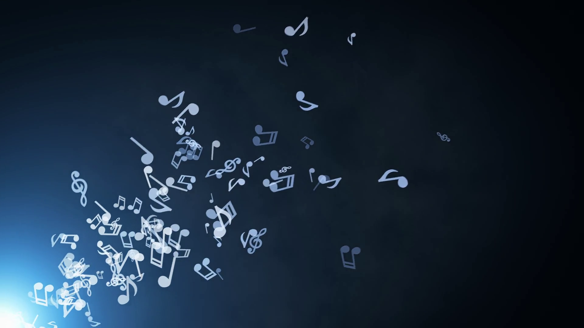 Floating Musical Notes On Abstract Stock Motion Graphics SBV-348390399 ...