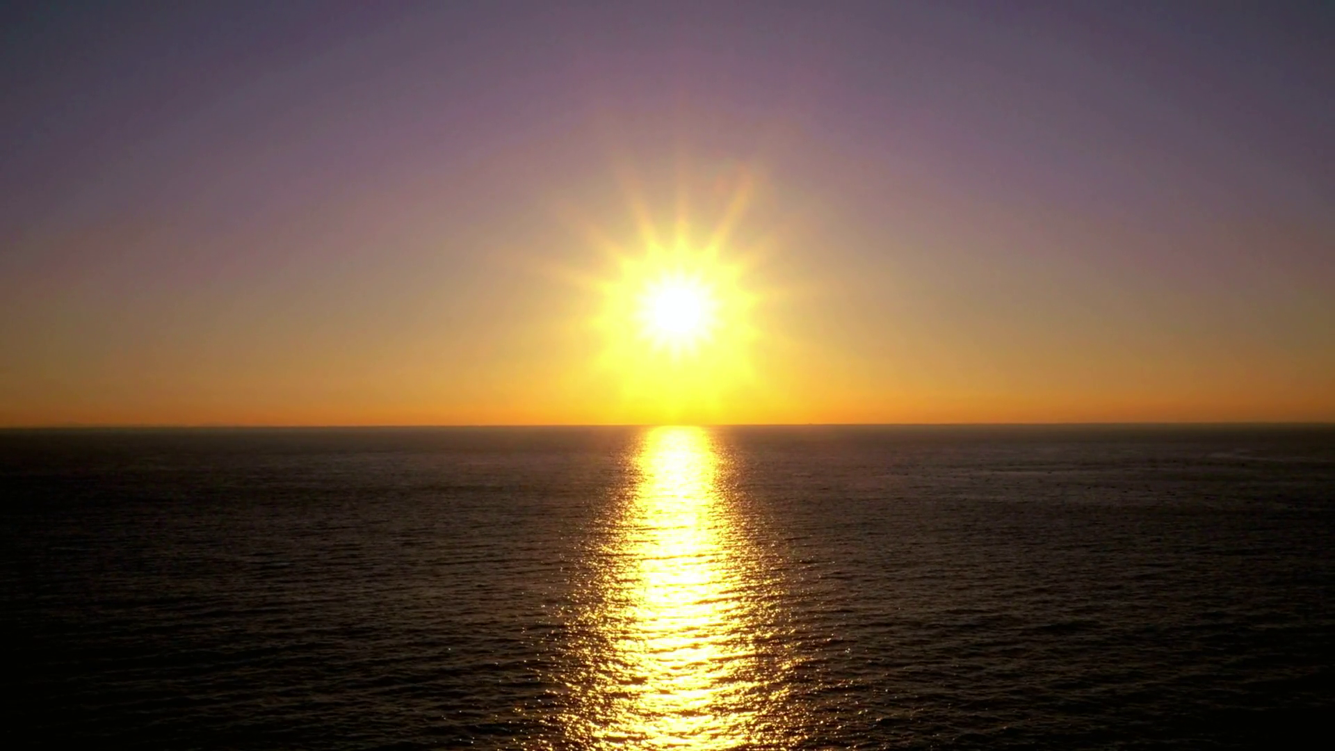Golden Sun Rising Over Ocean Horizon Stock Footage SBV-352953429 ...