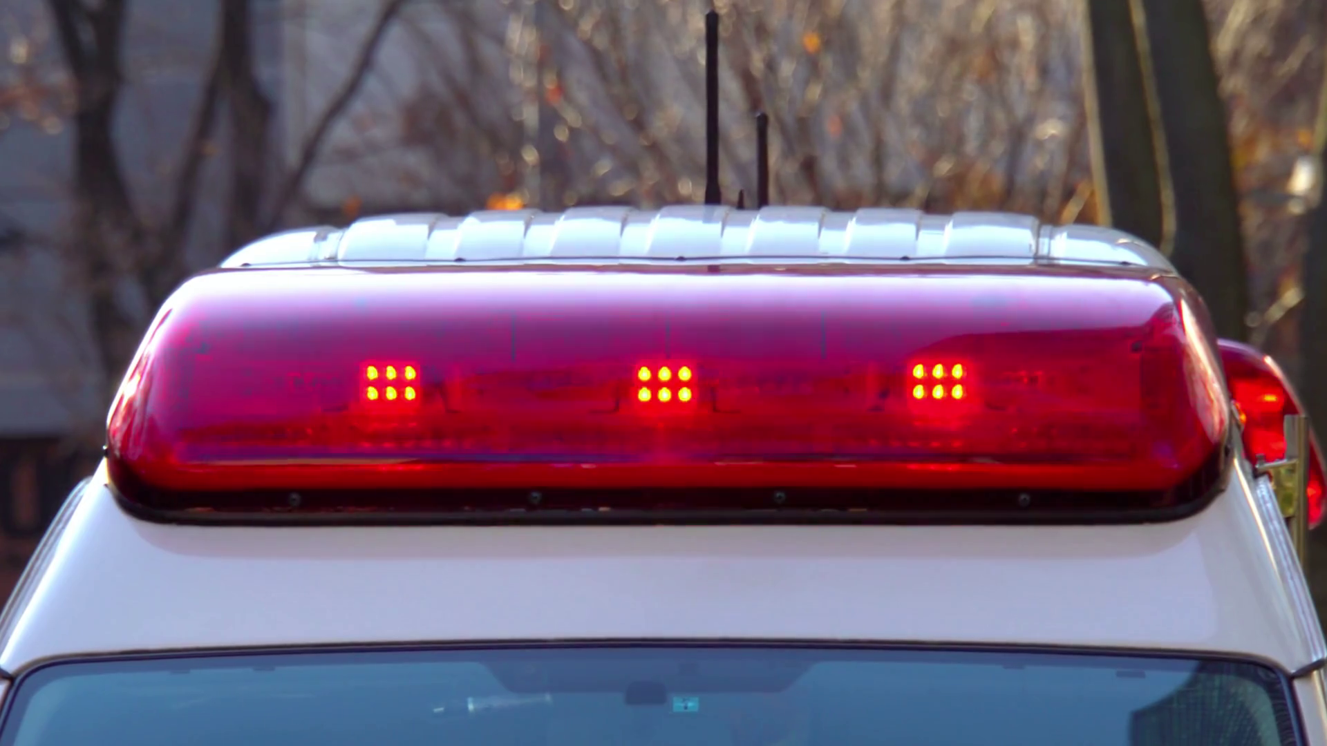 Closeup Of Red Emergency Lights On Top Of Stock Footage SBV-352523535 ...