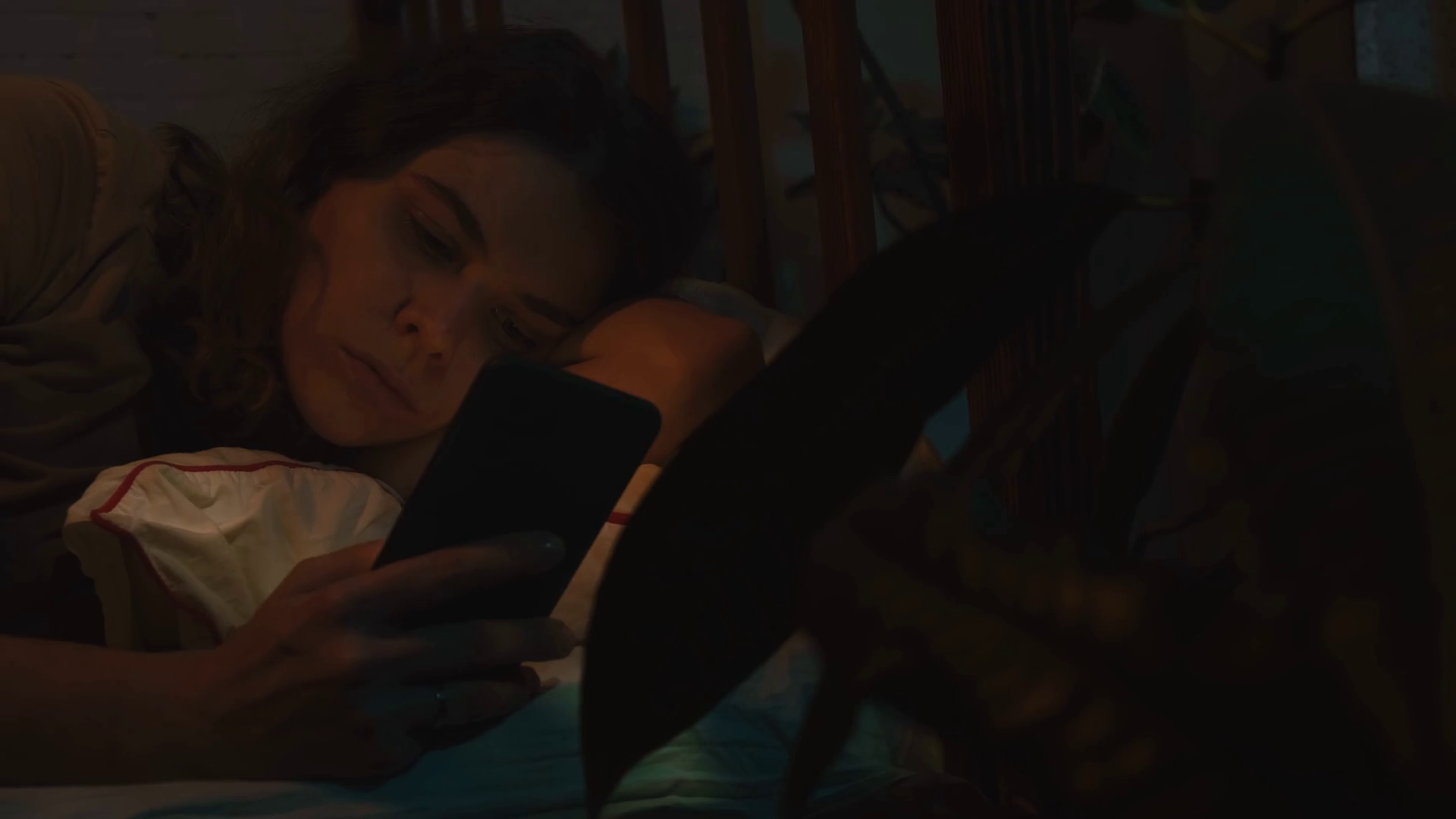 Insomnia Woman With Smartphone In Hands Stock Footage SBV-351754802 ...