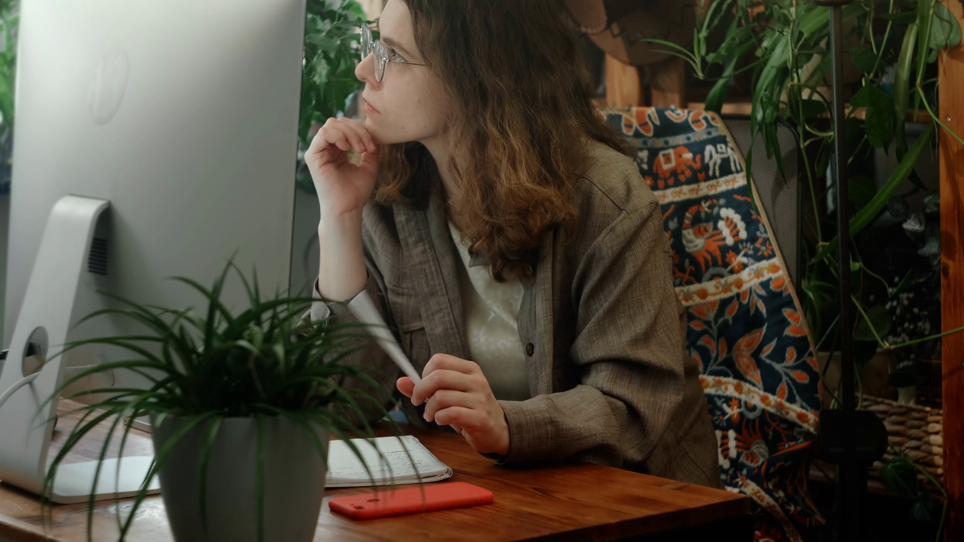 Freelance Writer Working From Home Pensive Stock Footage SBV-351795171 ...