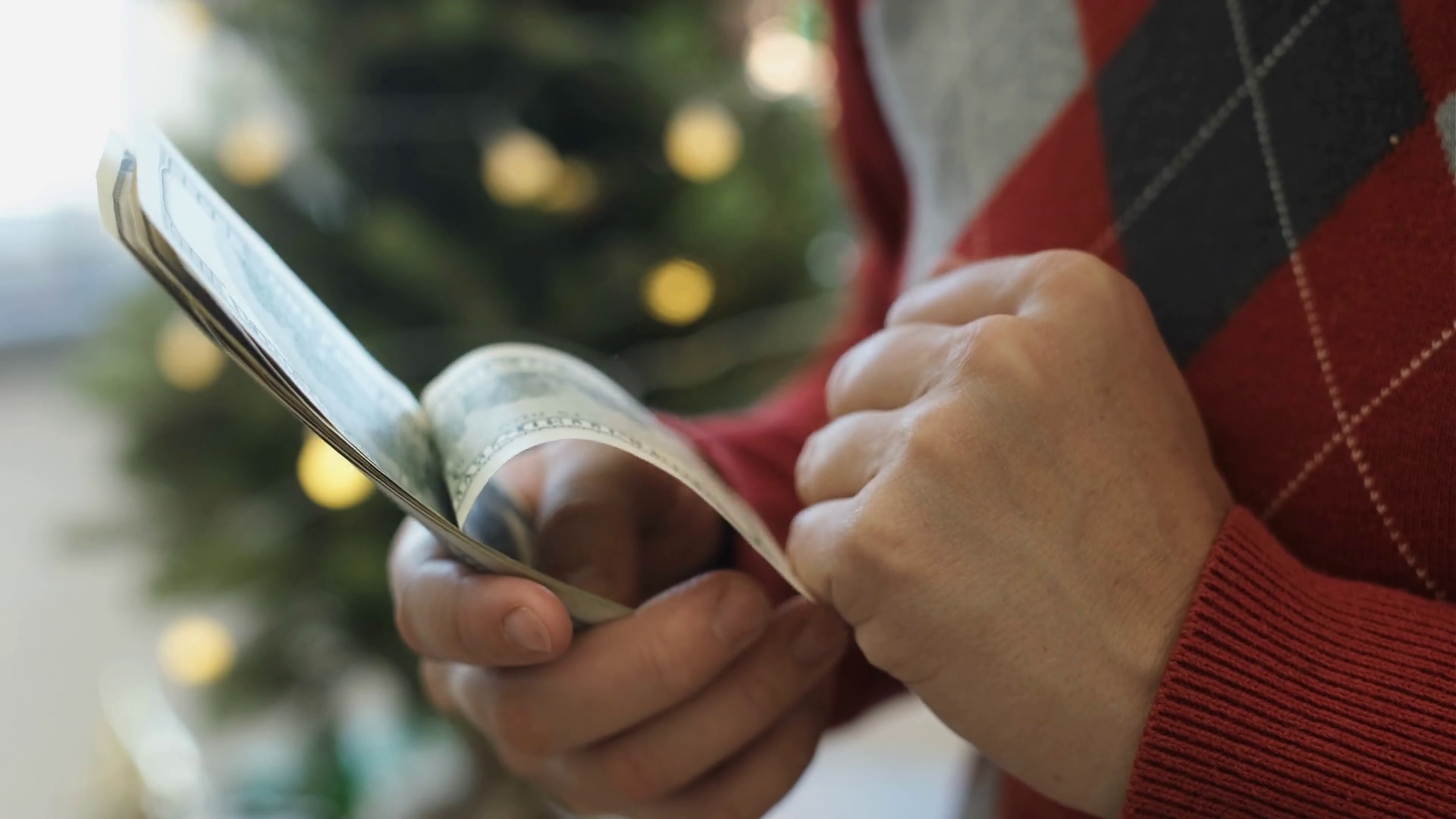 Woman Counting Cash Money Planning Expenses Stock Footage SBV-352854231 ...