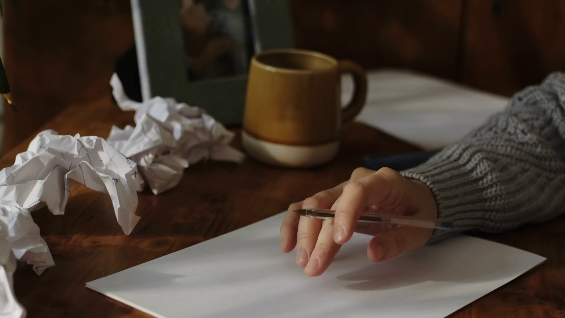 Writer's Block Creative Crisis Hand Of Stock Footage SBV-348708833 ...