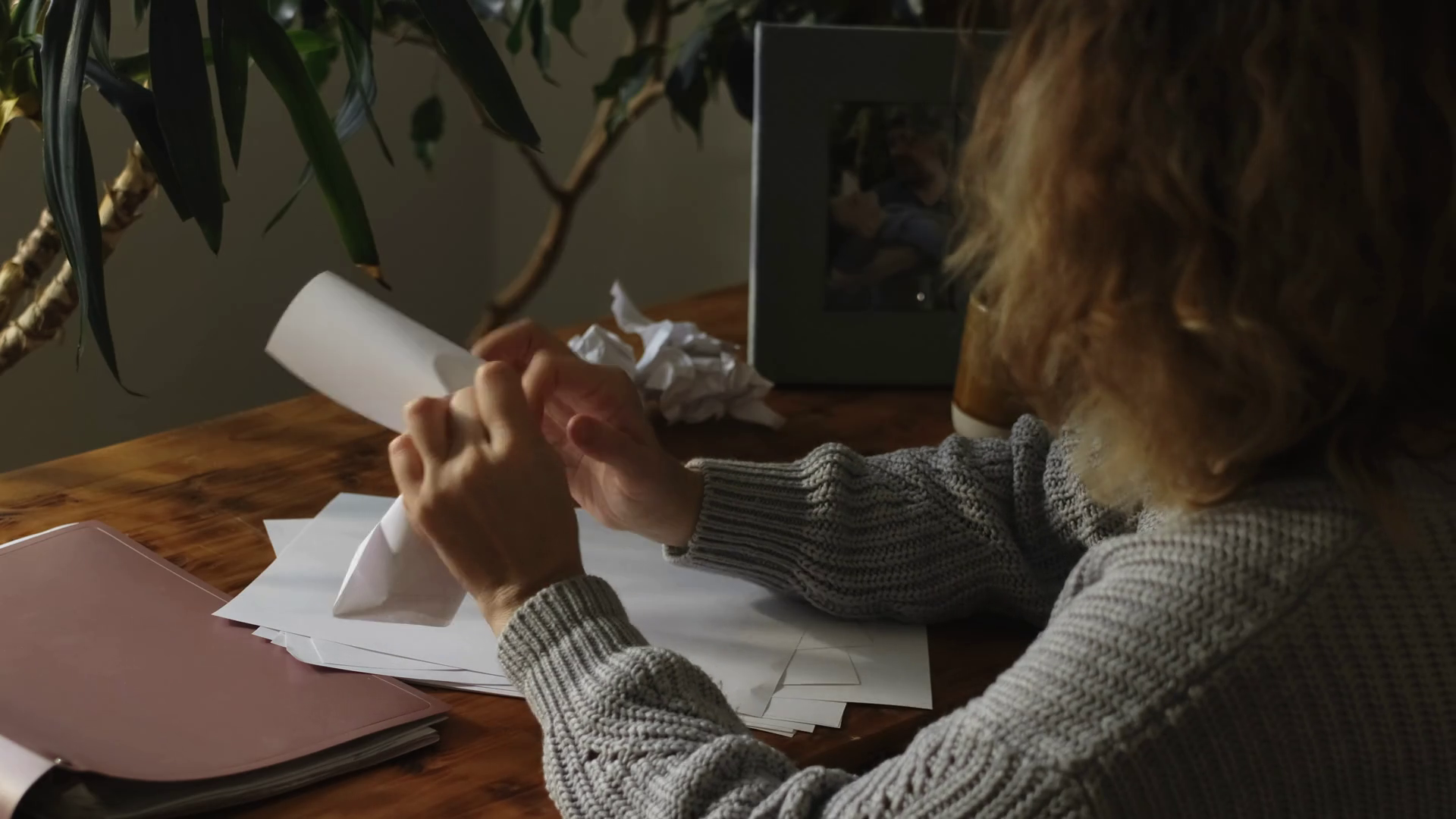 Writer's Block Creative Crisis Female Writer Stock Footage SBV ...