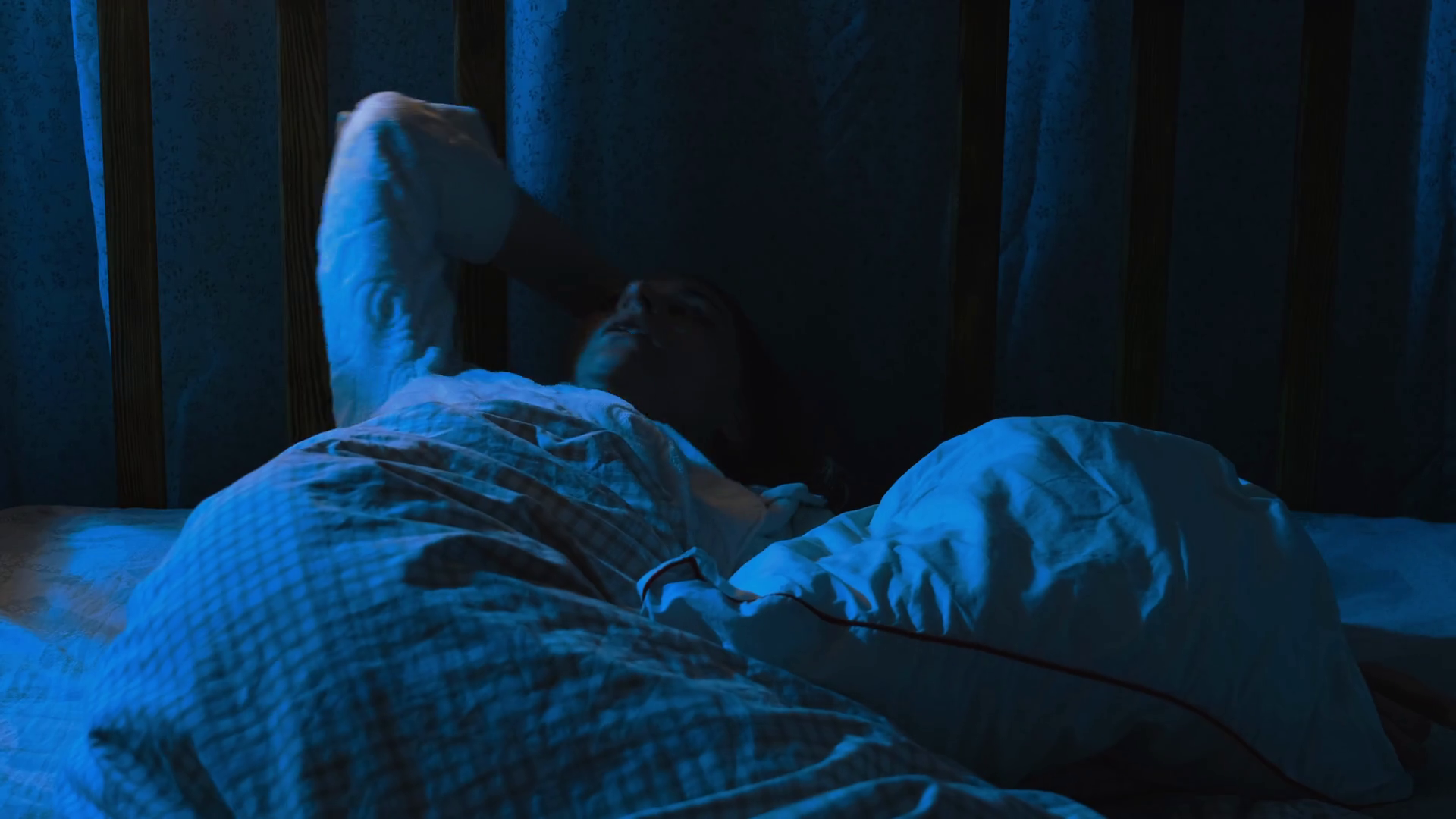 Troubled Sleep Bad Dream Night Panic Attack Stock Footage SBV-348839976 ...