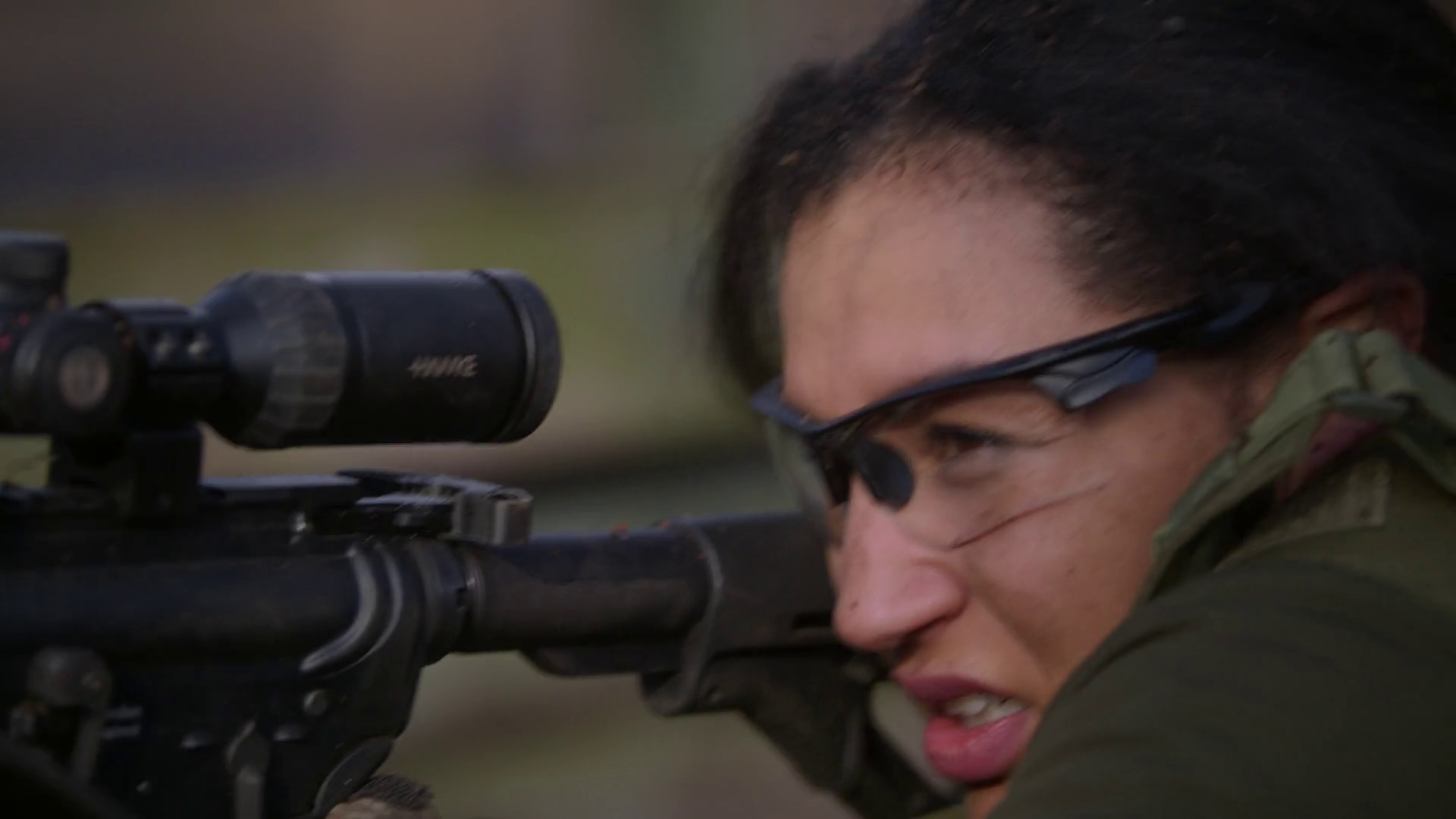 Mixed Race Multiethnic Female Soldier In Gun Stock Footage SBV ...