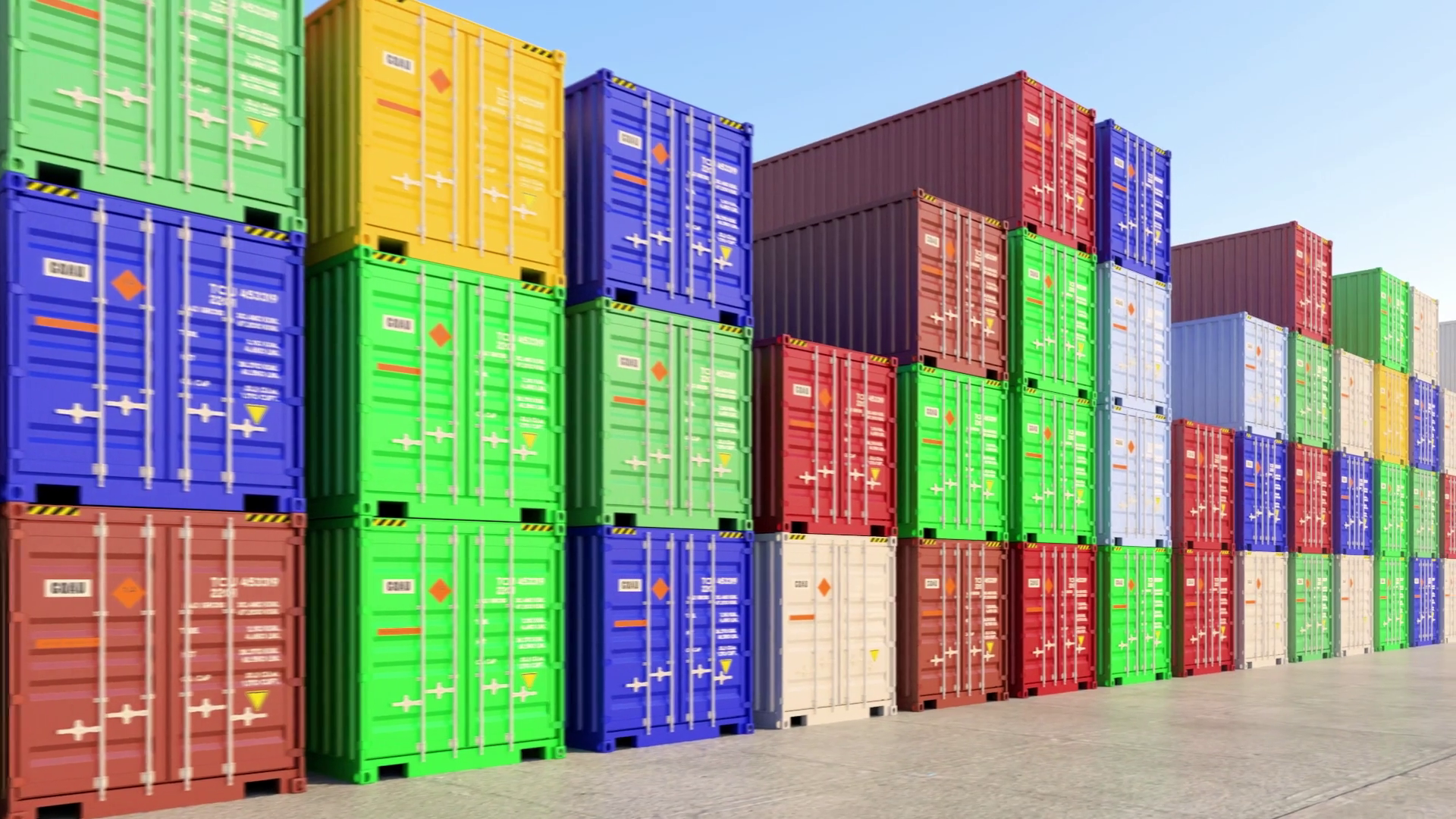 shipping containers looped animation Motion Background - Storyblocks