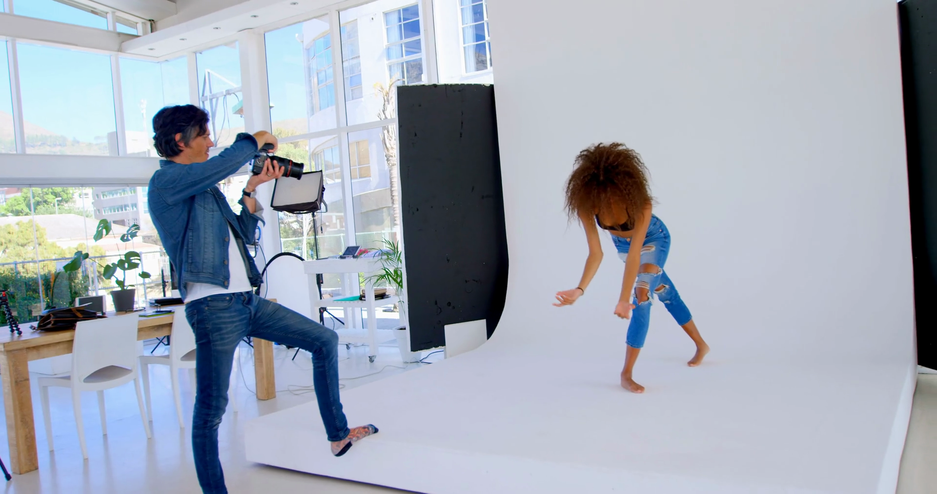 Model Posing Photo Shoot In Photo Studio 4k Stock Footage SBV-346575892 ...