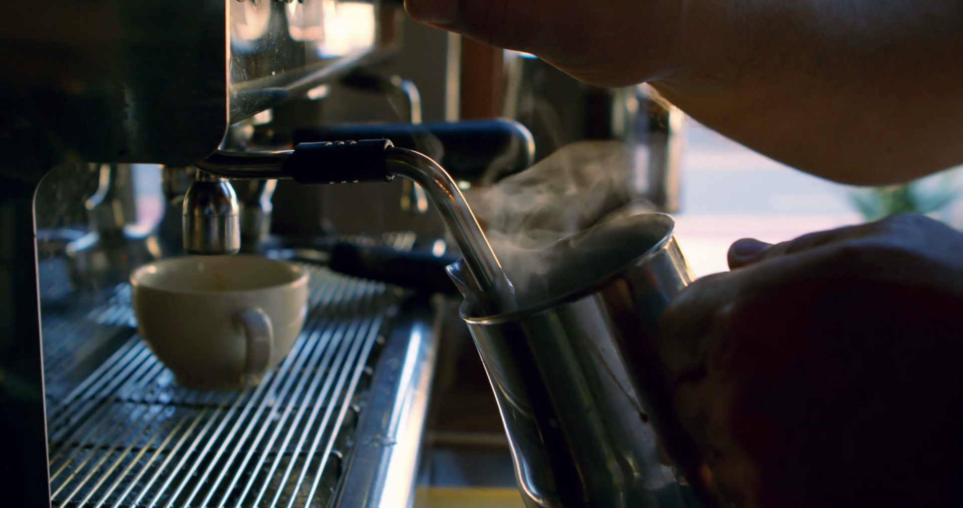 Chef Filling Coffee Mug From Machine 4k Stock Footage SBV-346576338 ...