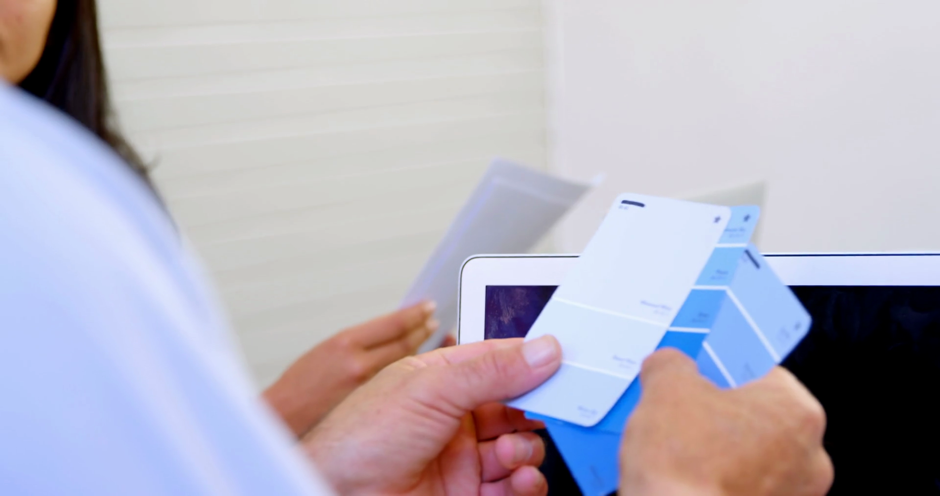 Executive Checking Color Shade Card In Stock Footage SBV-346577336 ...