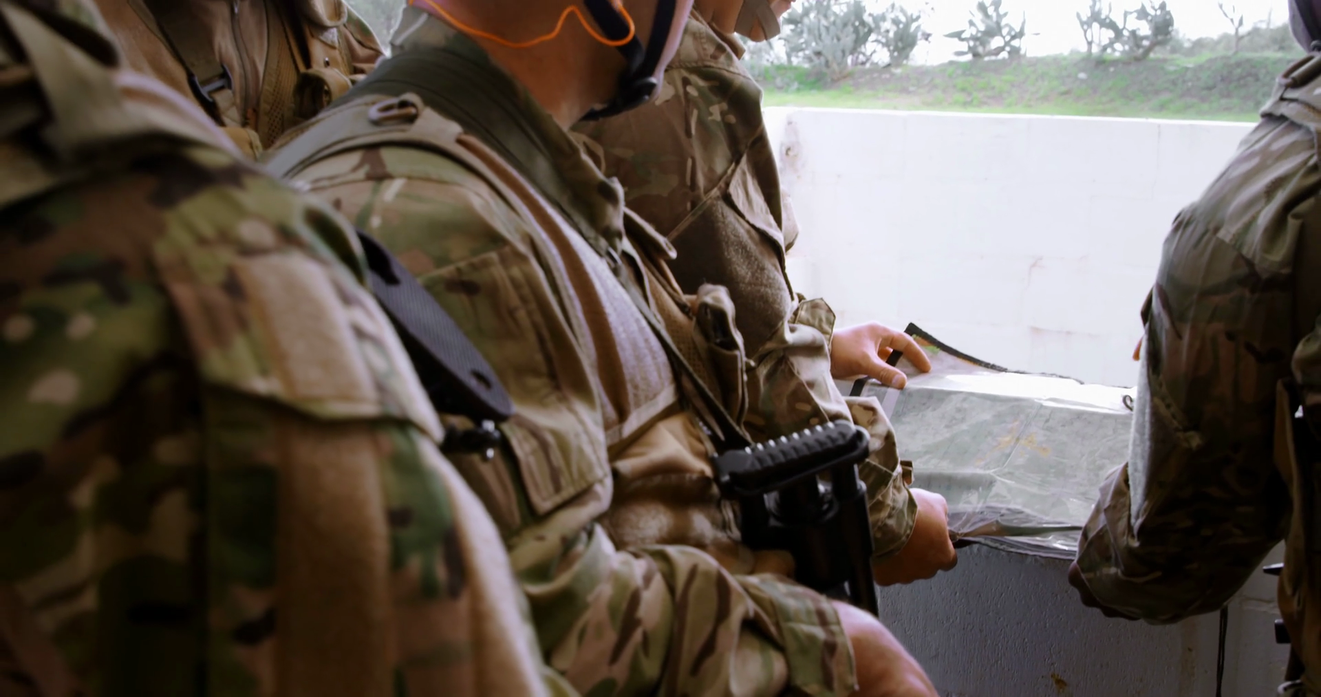 Side View Of Biracial Military Soldiers With Stock Footage SBV ...