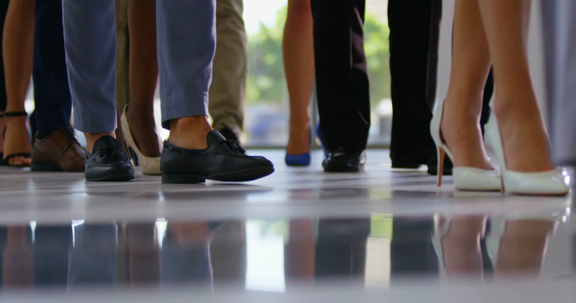 Business people standing in queue at business seminar 4k Stock Video ...