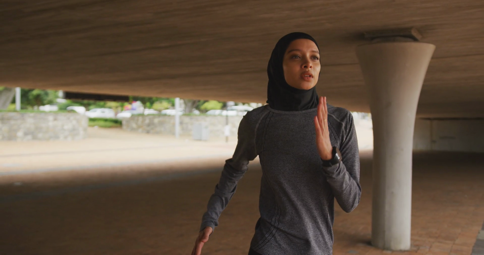 Woman Wearing Hijab Running Stock Footage SBV-346595130 - Storyblocks