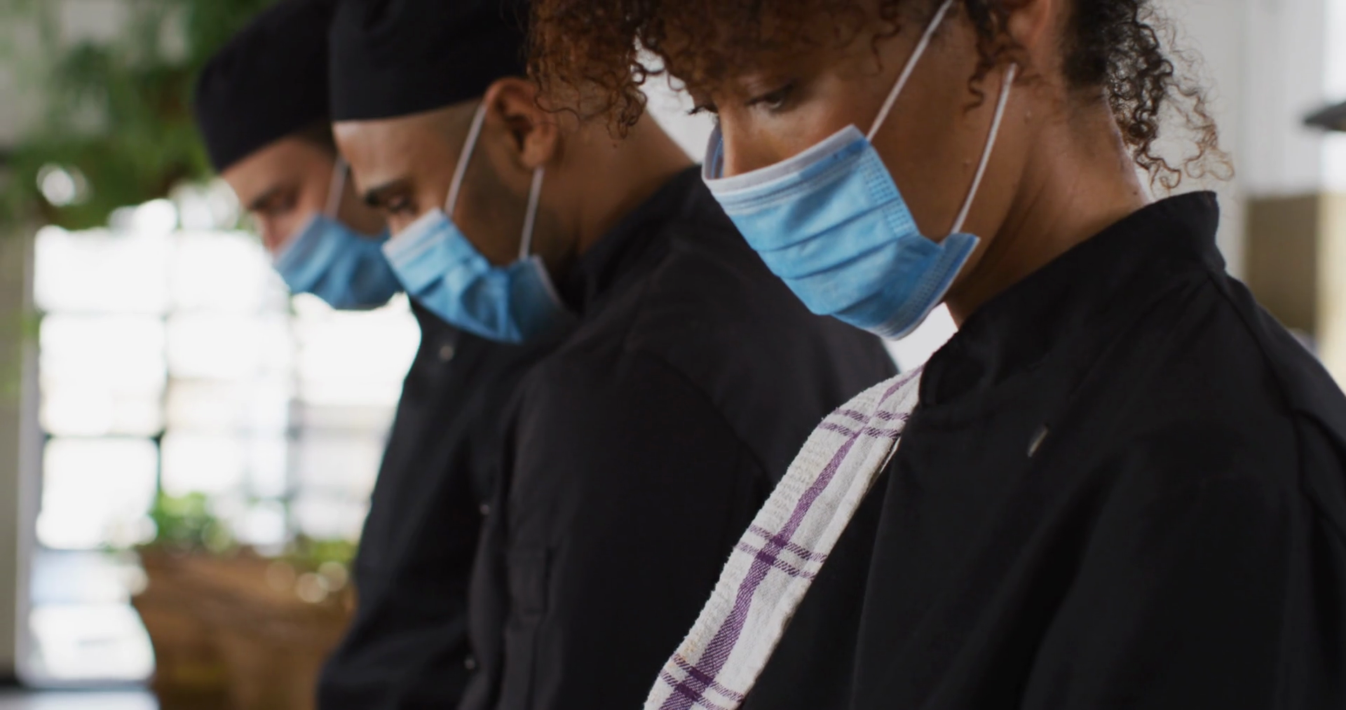 Diverse group of chefs wearing face masks Stock Video Footage 00:15 SBV ...