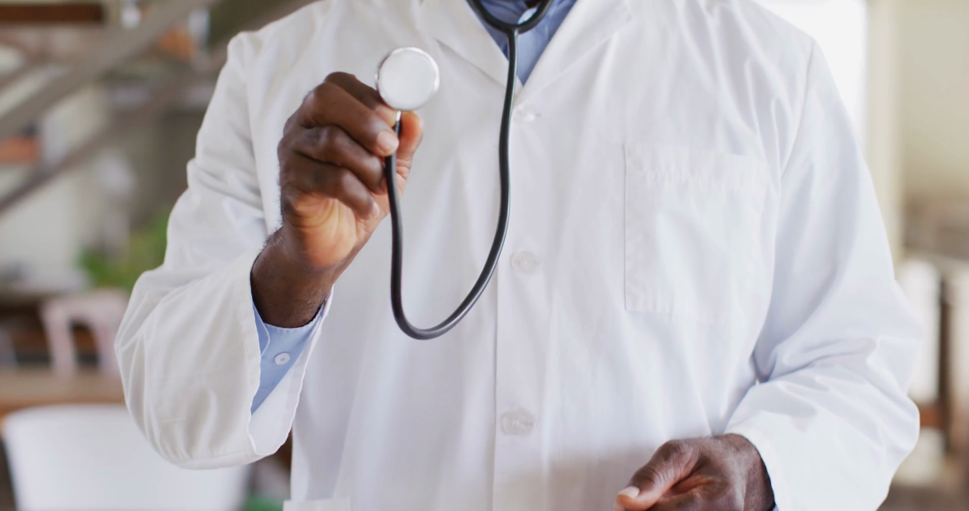 African American Senior Male Doctor Using Stock Footage SBV-346606436 ...