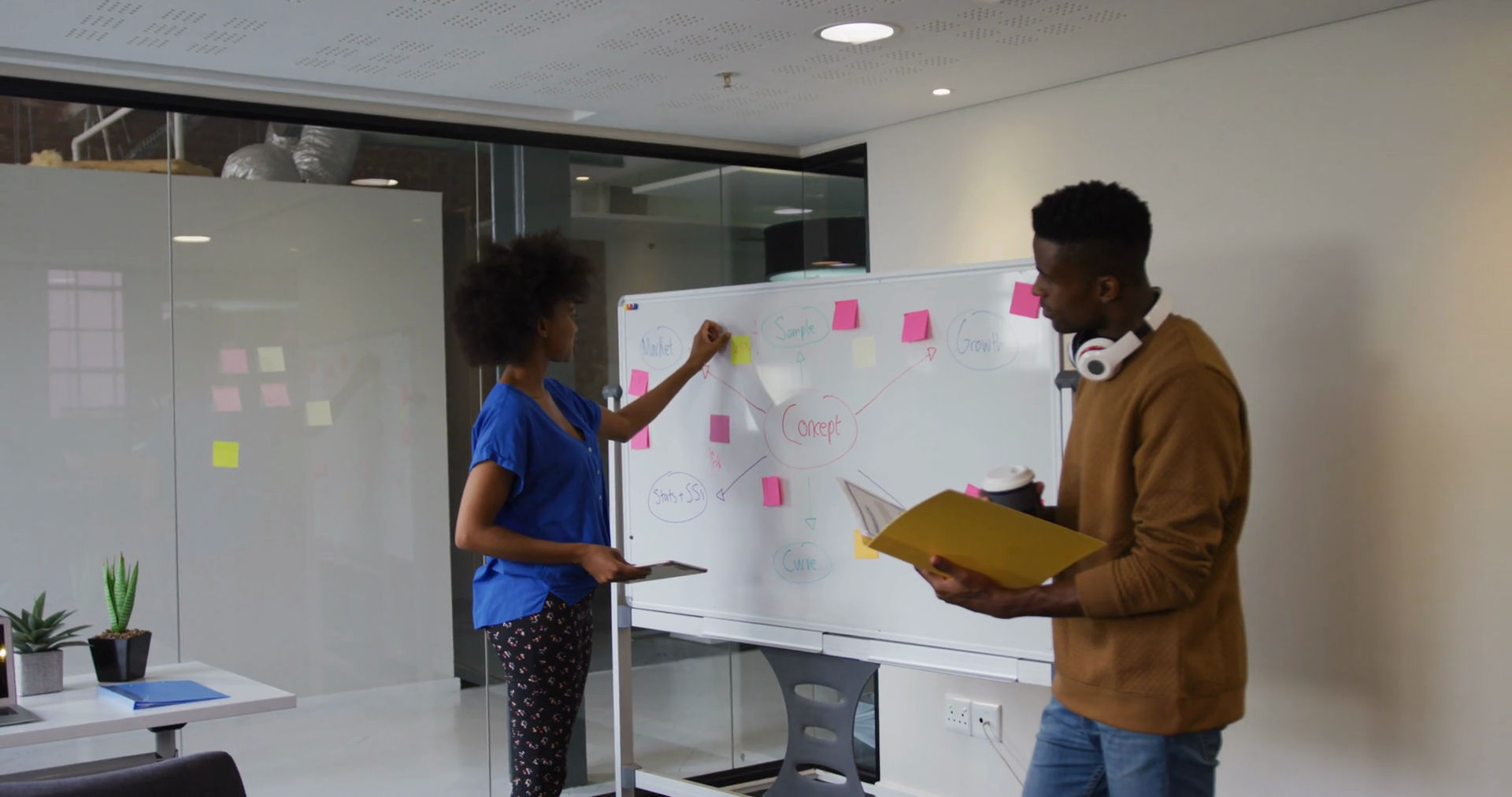 African American Male Female Business Stock Footage SBV-346606961 ...