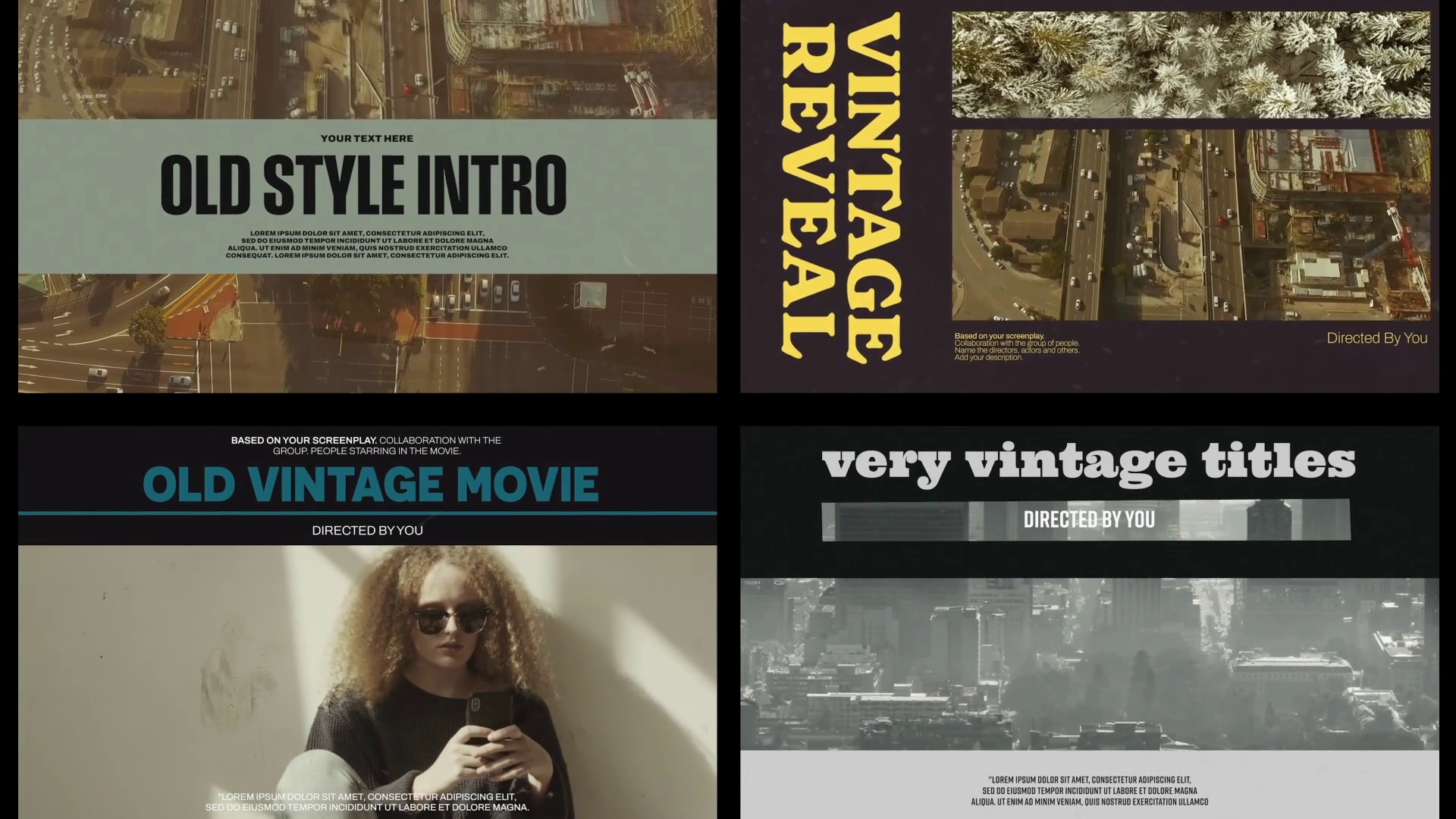 Premiere Pro Template: Old Movie Intro Very Vintage Movie Titles SBV ...