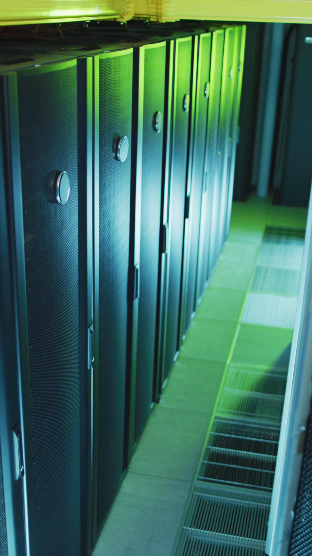 Vertical Close-up Shot Of Servers In Server Stock Footage SBV-353145120 ...