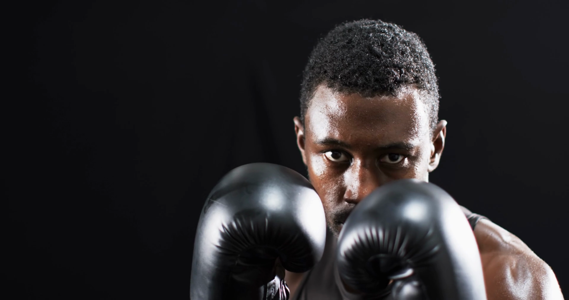 African American Boxer Ready To Fight In Stock Footage SBV-352032513 ...