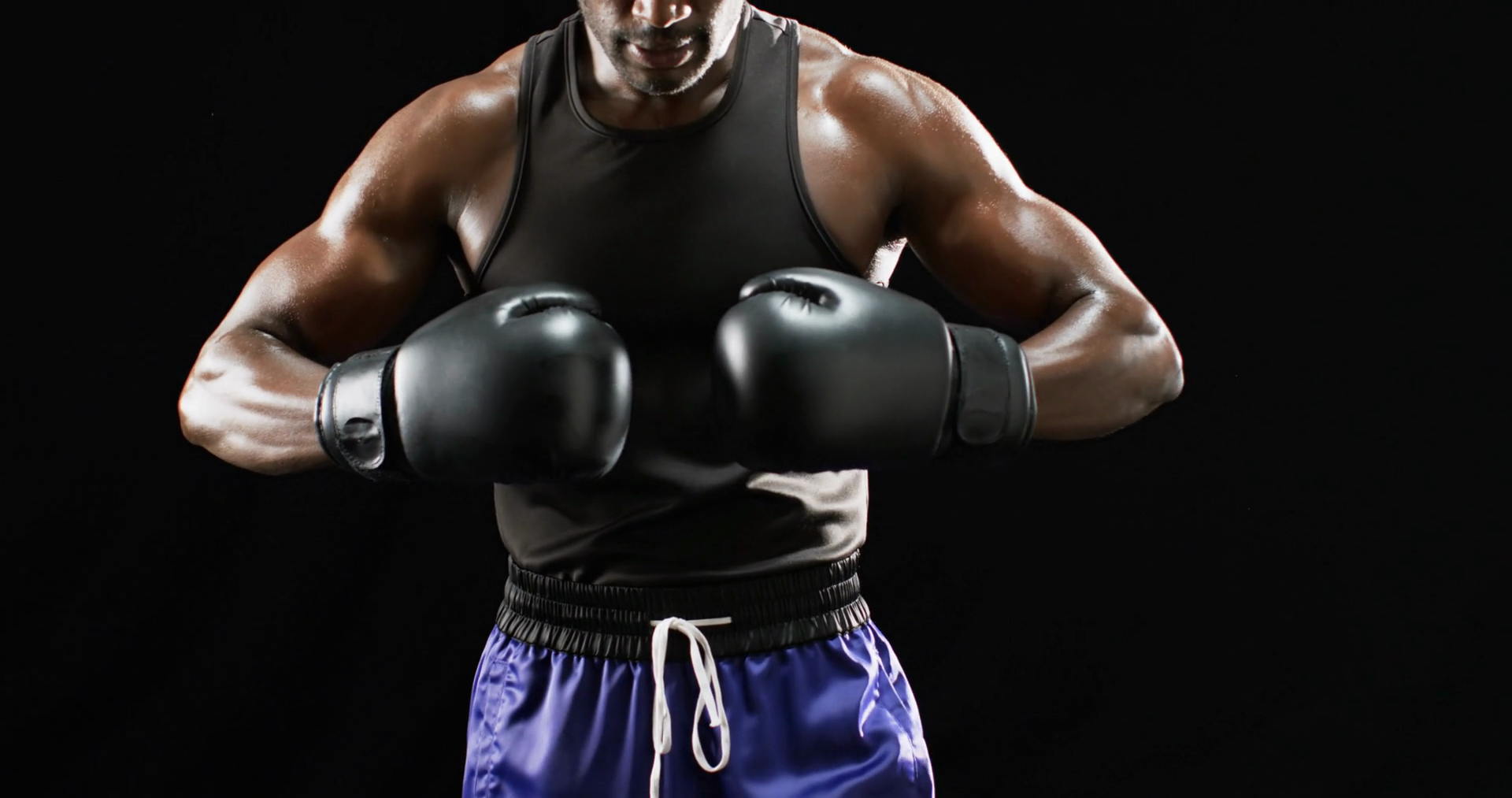 African American Boxer In Boxing Gear Poses Stock Footage SBV-352032523 ...