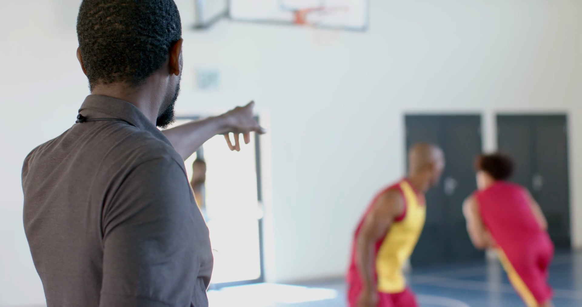 African American Coach Coaches Basketball In Stock Footage SBV ...