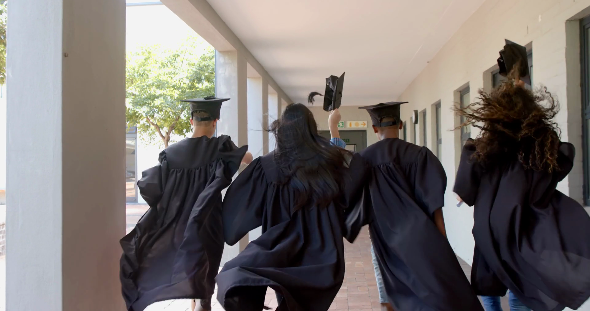 Graduates Celebrate Success At High School Stock Footage SBV-351938848 ...