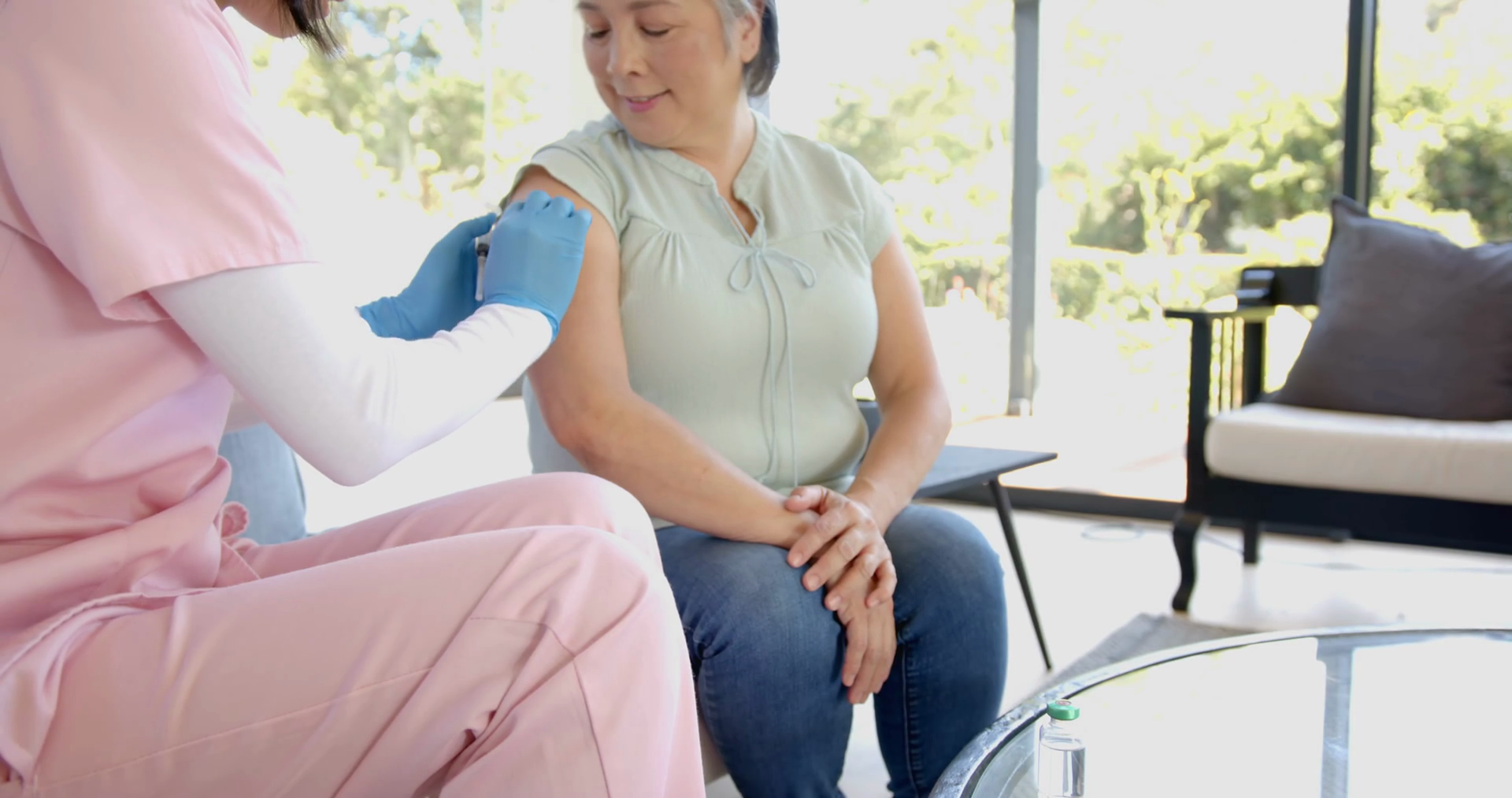 Administering Vaccine Nurse Giving Injection Stock Footage SBV ...