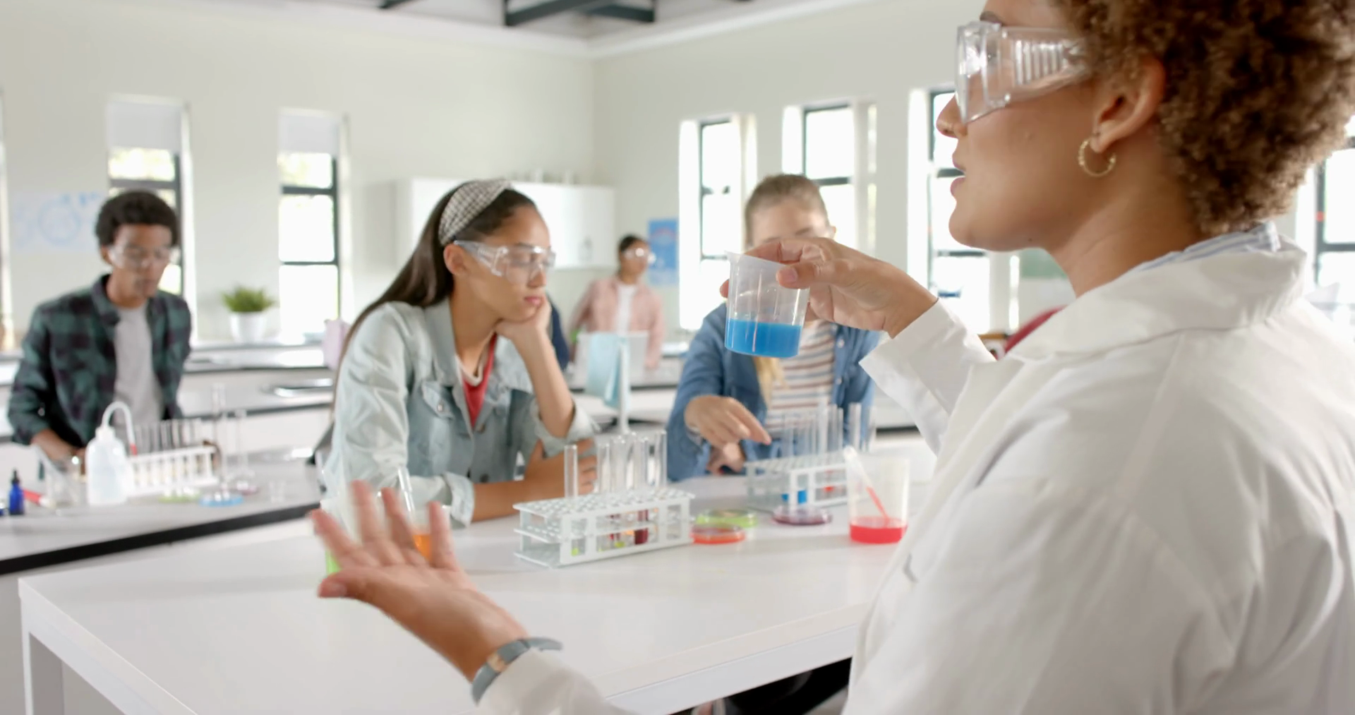In High School Laboratory Students Stock Footage SBV-352136976 ...