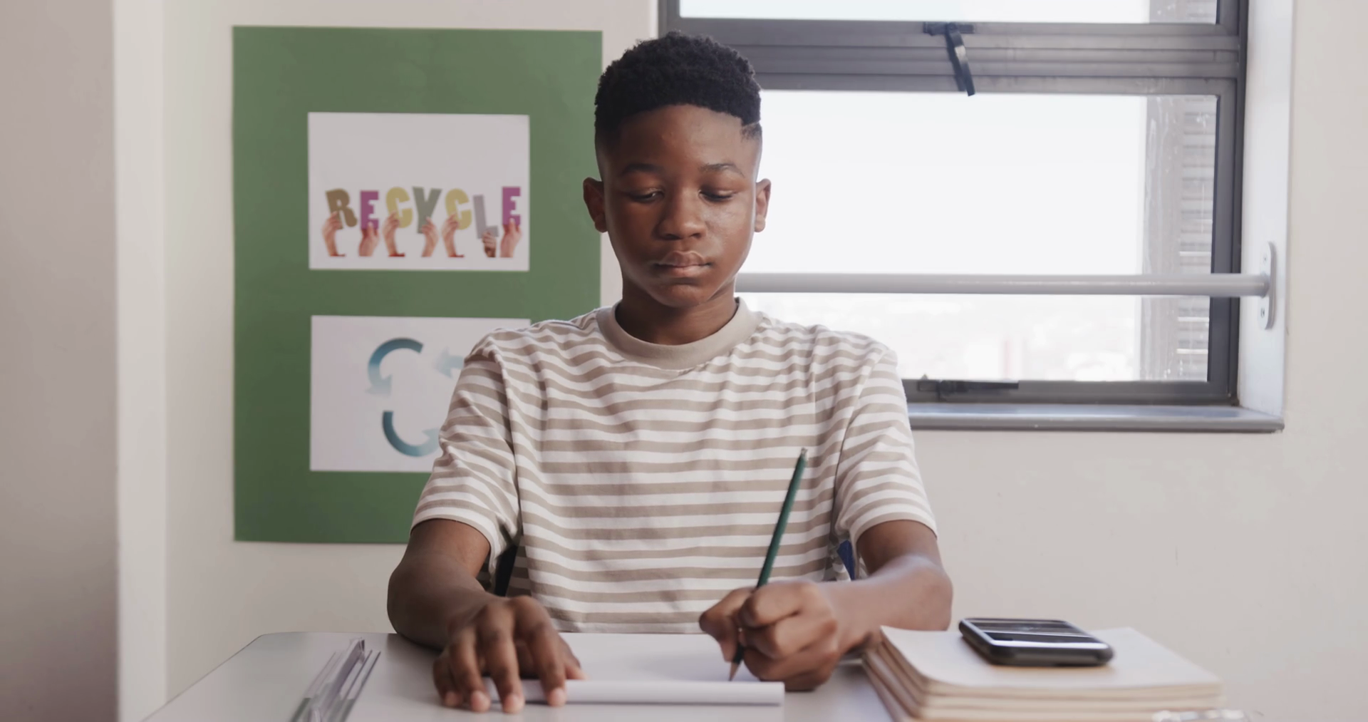 In School African American Teenage Boy Stock Footage SBV-352069565 ...