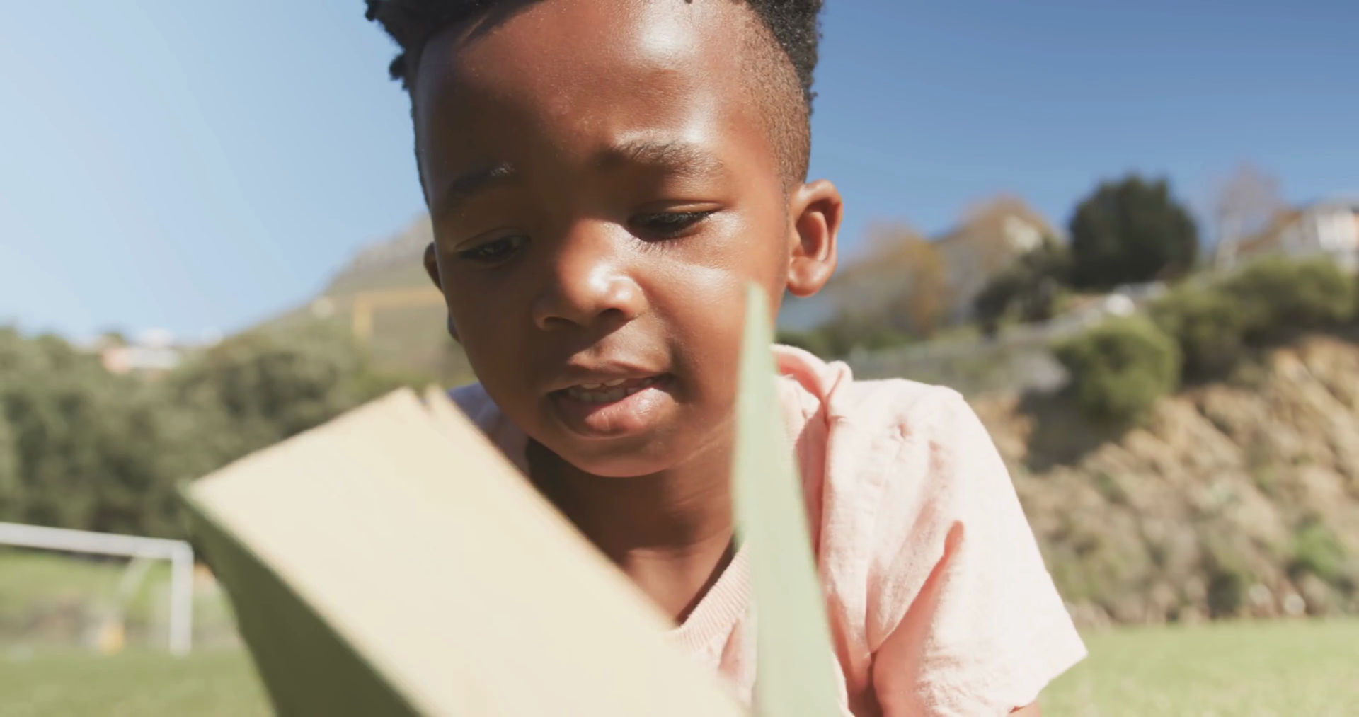 Reading Book Young Boy Focusing On Stock Footage SBV-352069814 ...
