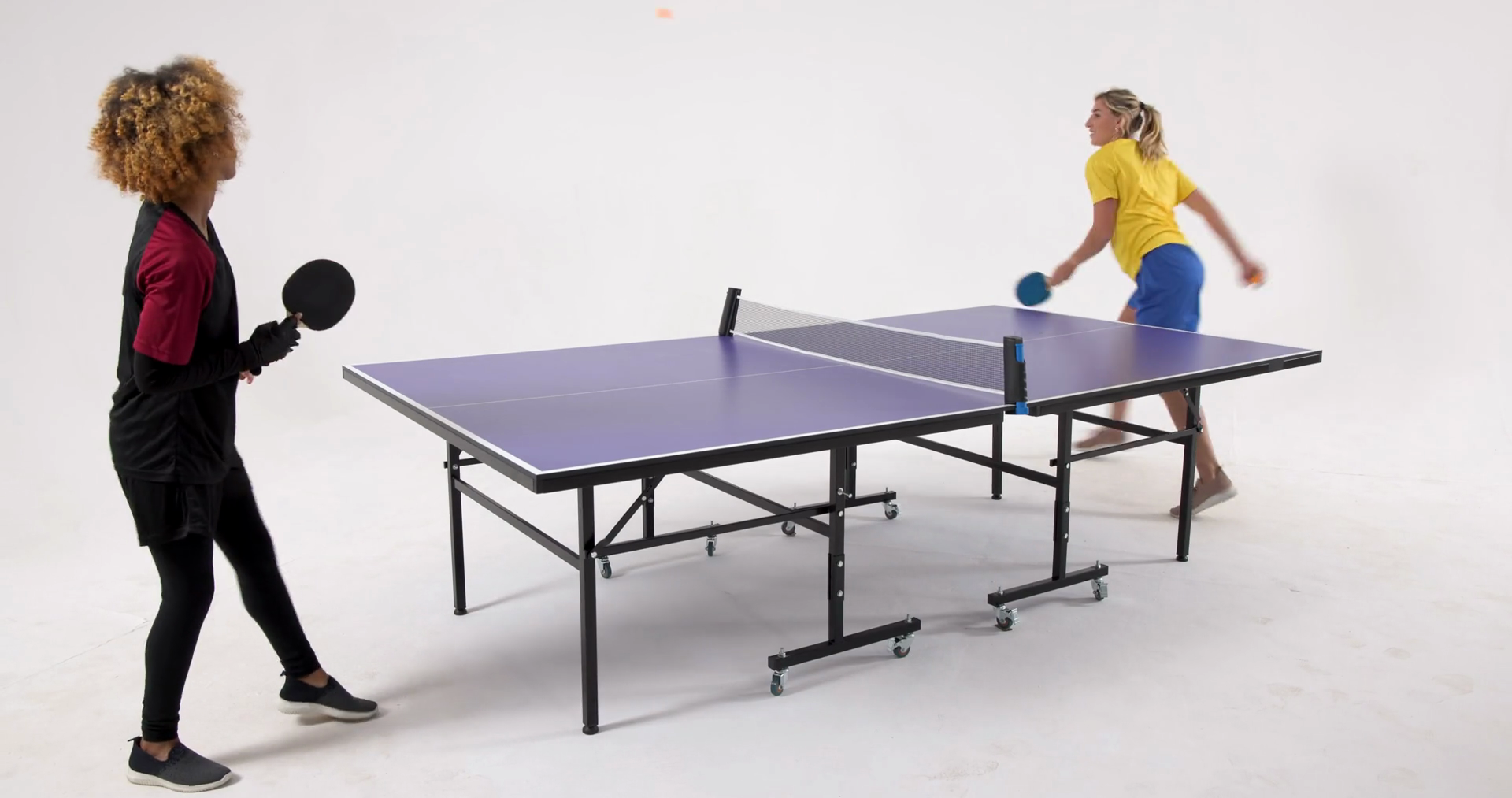 Multiracial Female Table Tennis Players Stock Footage SBV-352063339 ...