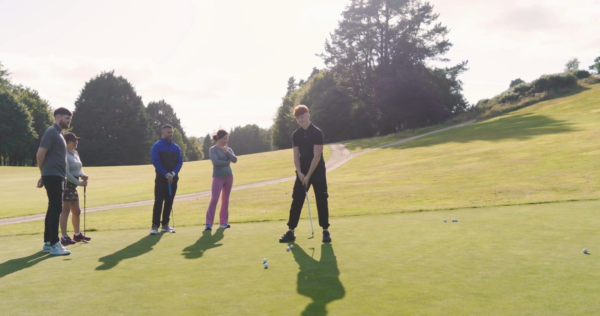 Group Of Golf Players Playing Golf Together Stock Footage SBV-352063442 ...