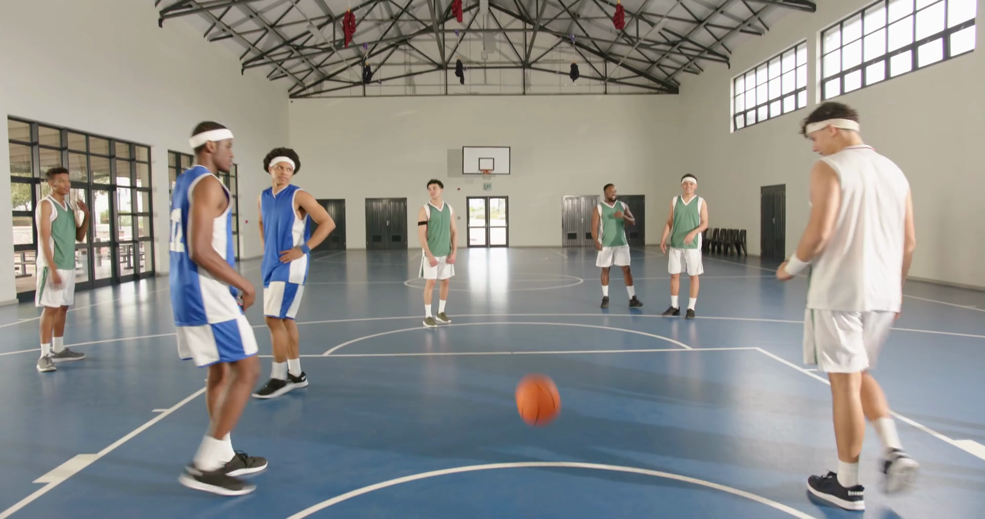 Basketball Players Preparing Free Throw In Stock Footage SBV-352064054 ...
