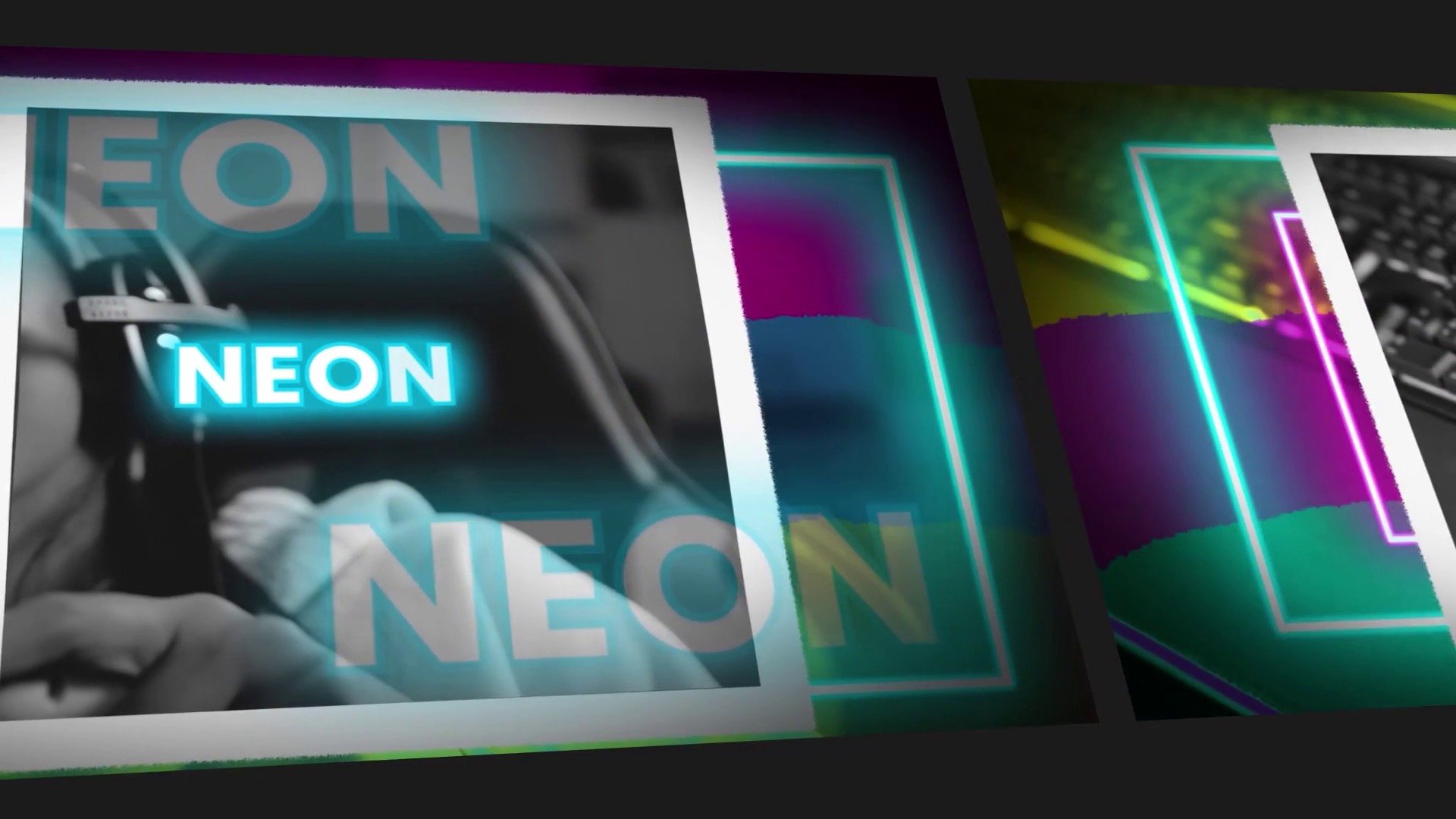 Premiere Pro Template: Vibrant Neon Slideshow SBV-351940092 - Storyblocks