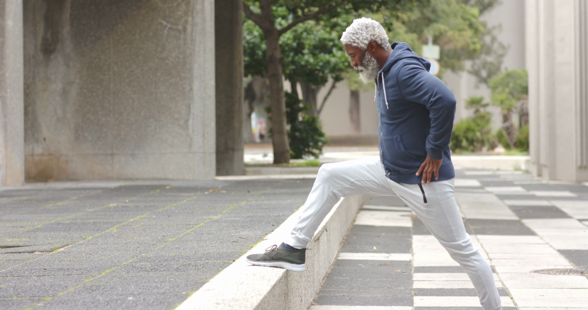 African American Man Stepping Onto Ledge Stock Footage SBV-352963972 ...
