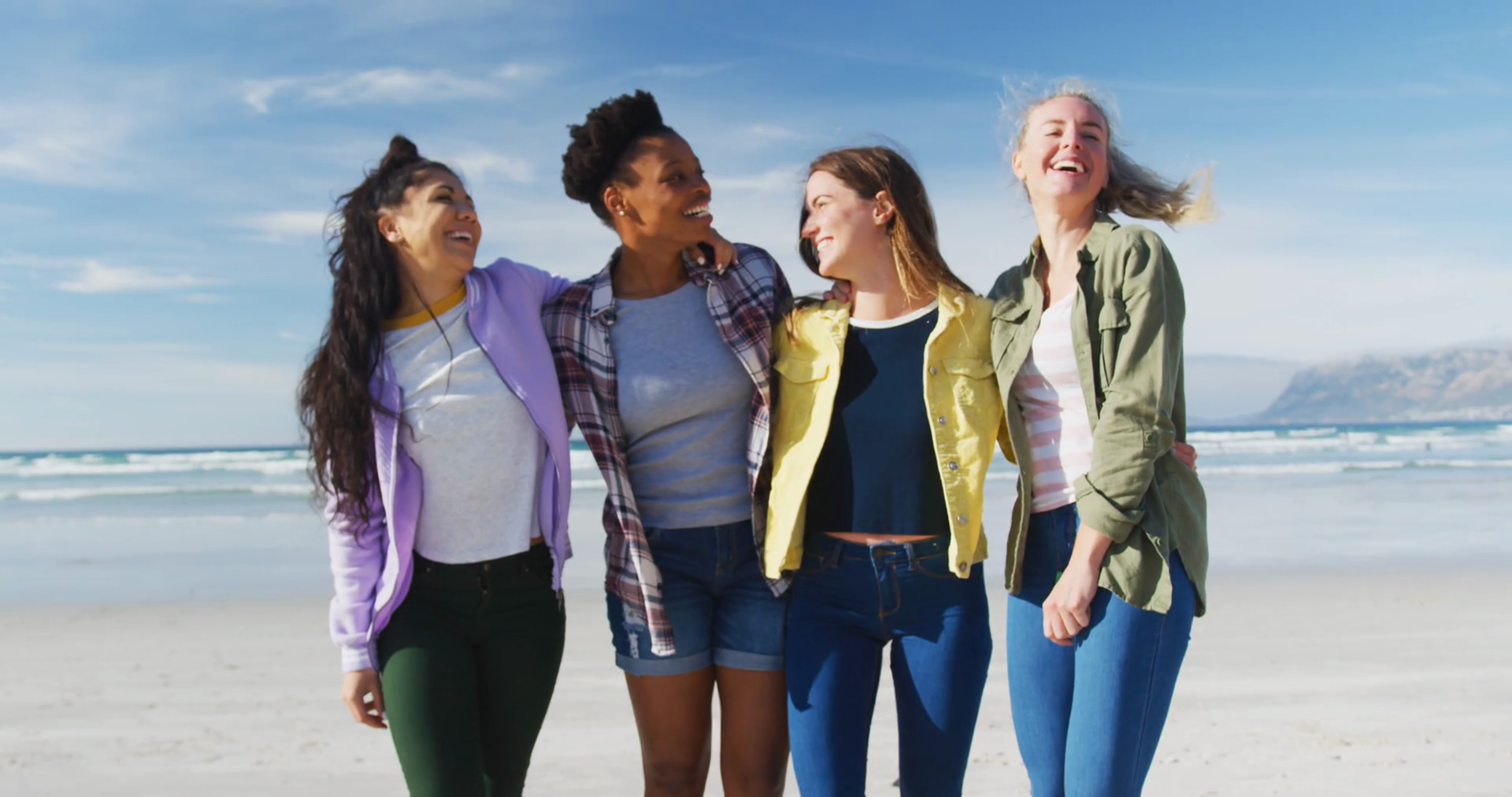 Portrait Of Happy Group Of Diverse Female Stock Footage SBV-347809011 ...