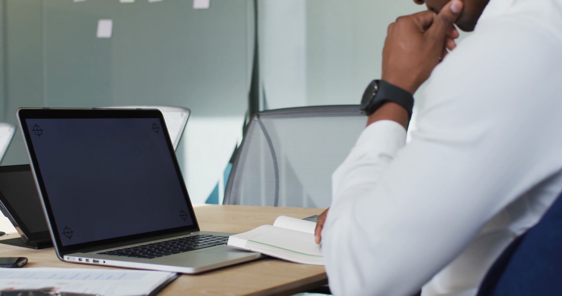 African American Businessman Using Laptop Stock Footage SBV-348606283 ...