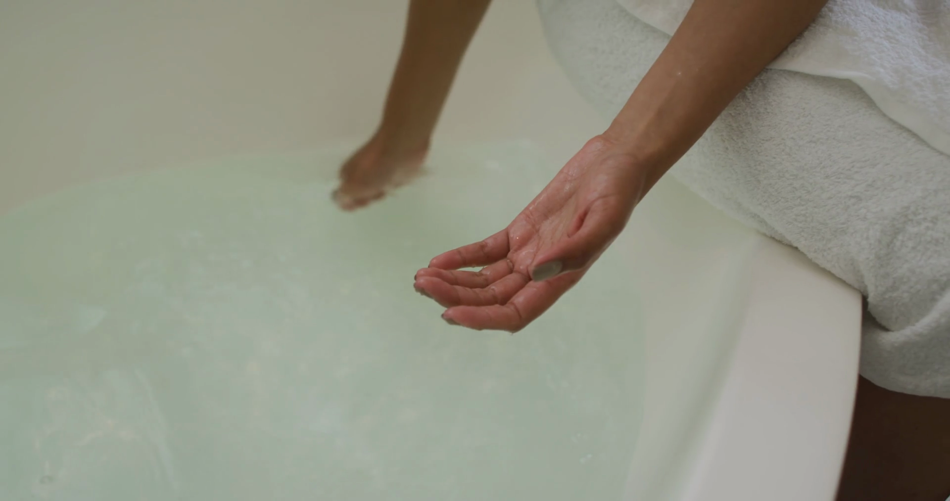 Mixed Race Woman Running Bath Stock Footage SBV-348524404 - Storyblocks