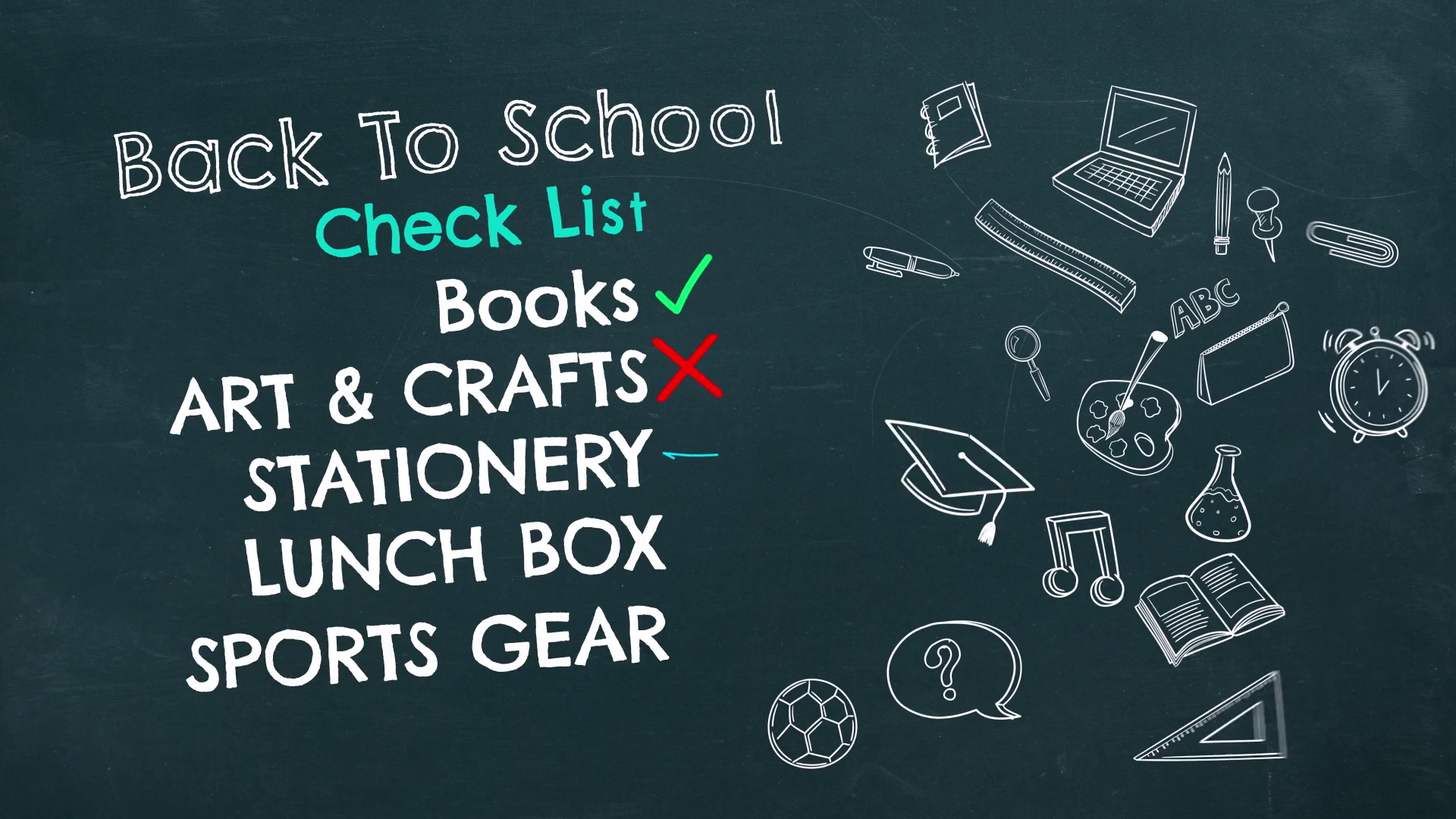 Back To School Check List 00:35 SBV-346779927 - Storyblocks