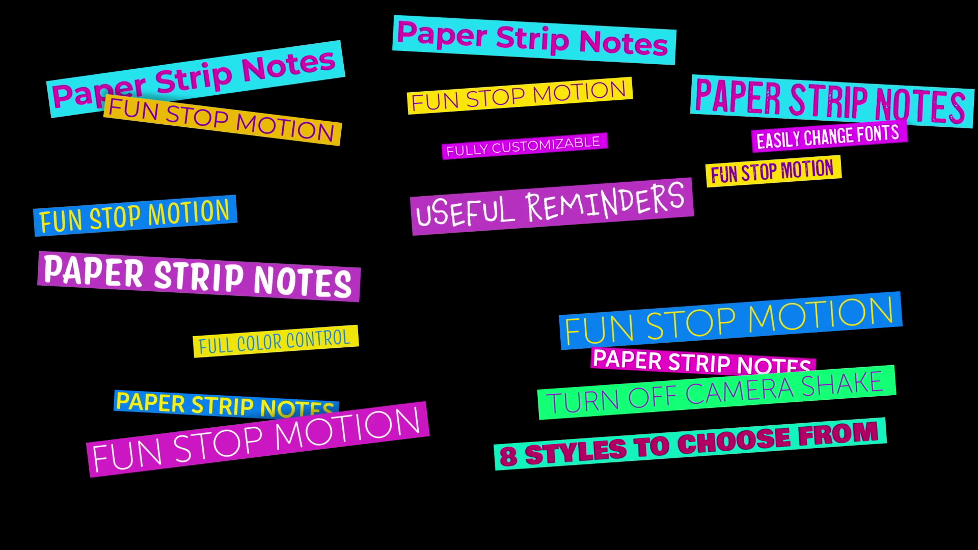 Fun Stop Motion Paper Strip Titles 00:37 SBV-346780012 - Storyblocks