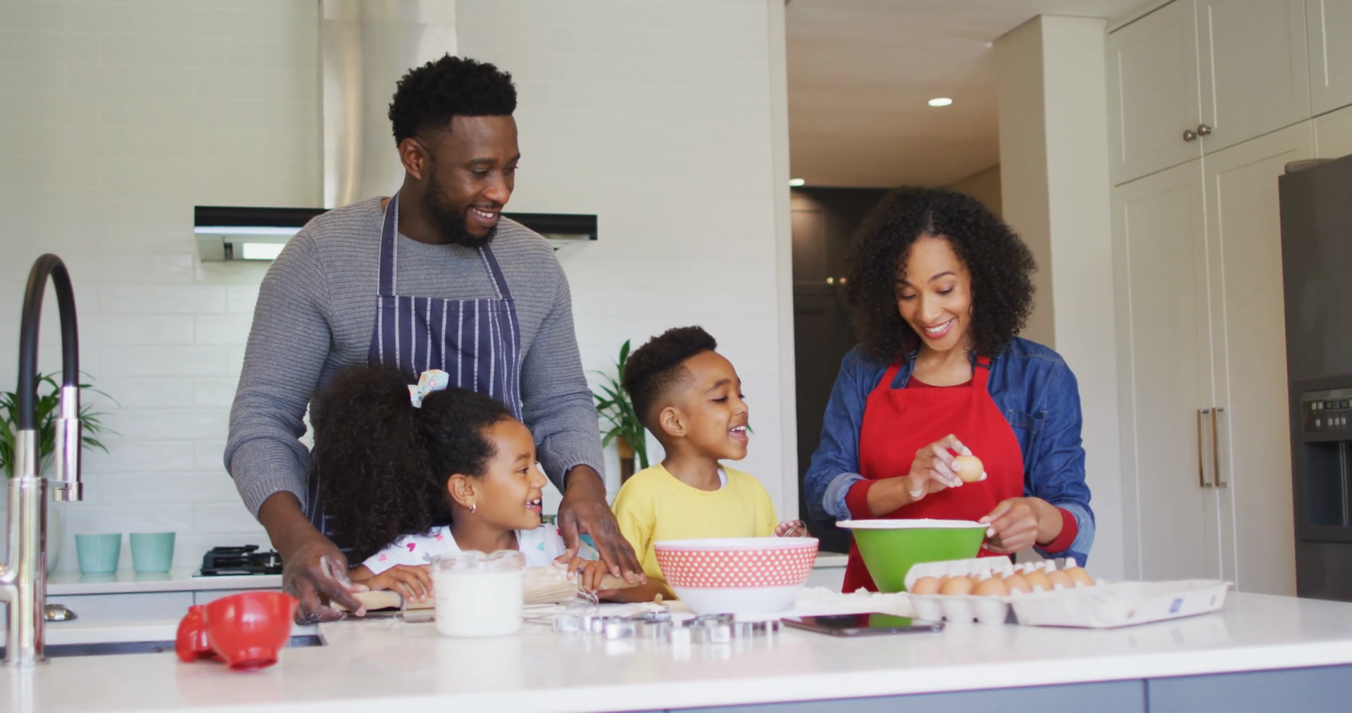 Happy African American Family Baking Stock Footage SBV-347809222 ...