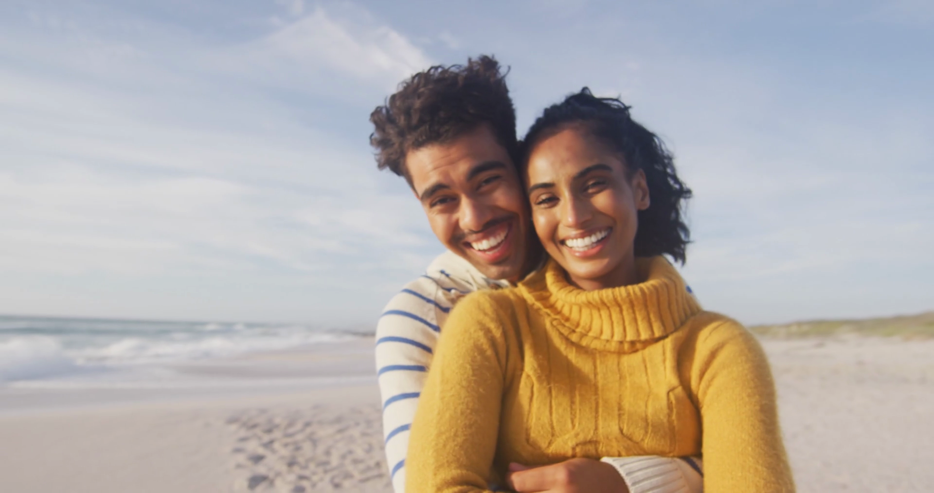Portrait Of Happy Hispanic Couple Standing Stock Footage SBV-347798613 ...