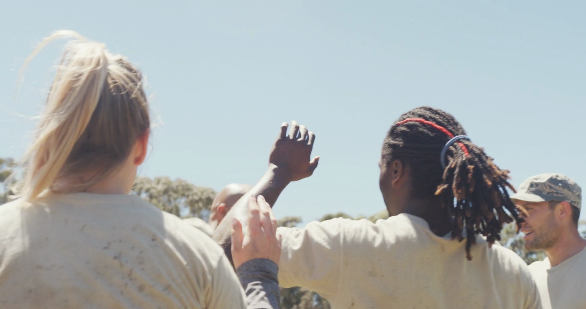 Happy Biracial Man Clapping Hands With Group Stock Footage SBV ...